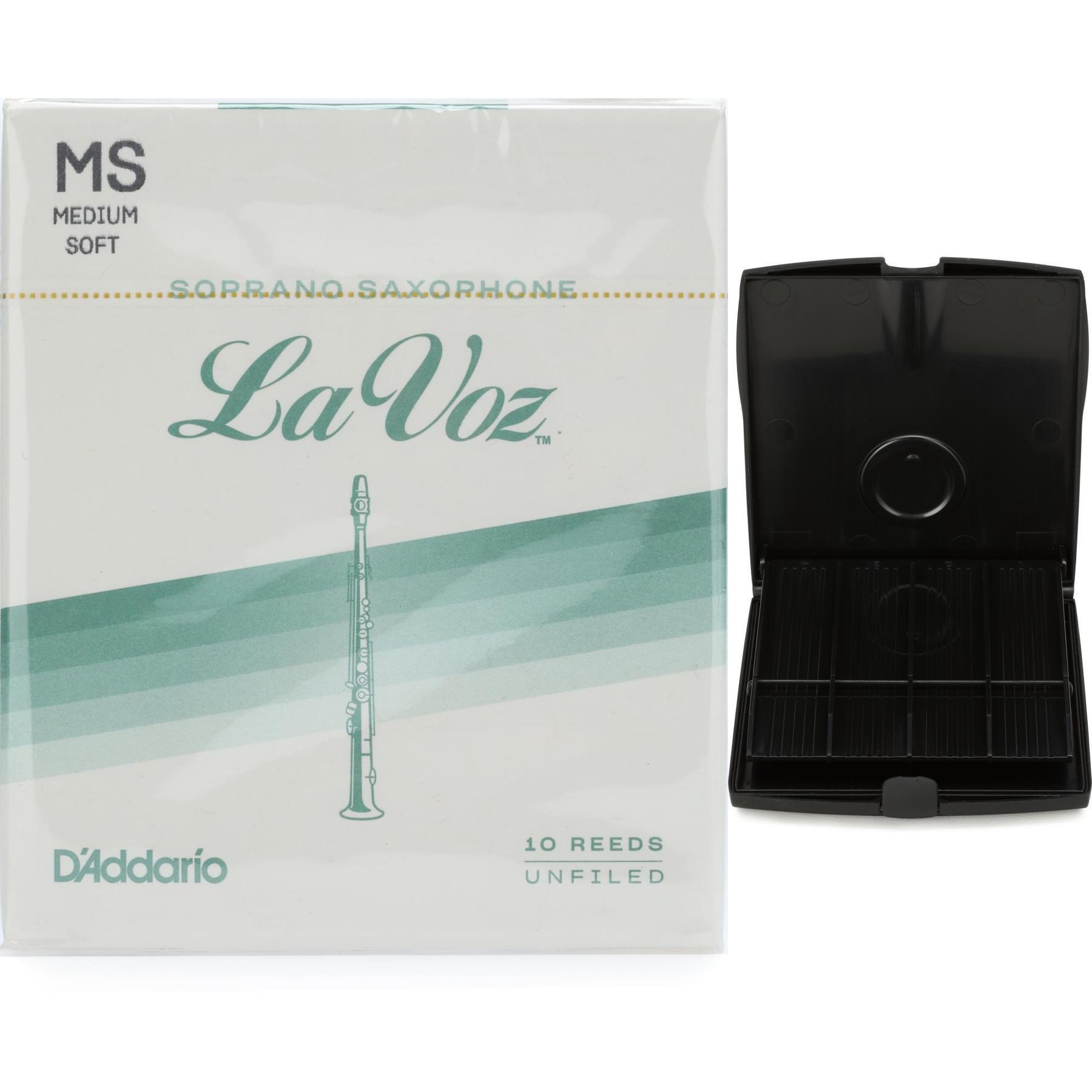D'Addario La Voz Soprano Saxophone Reeds (10-pack) with Reed Vitalizer ...