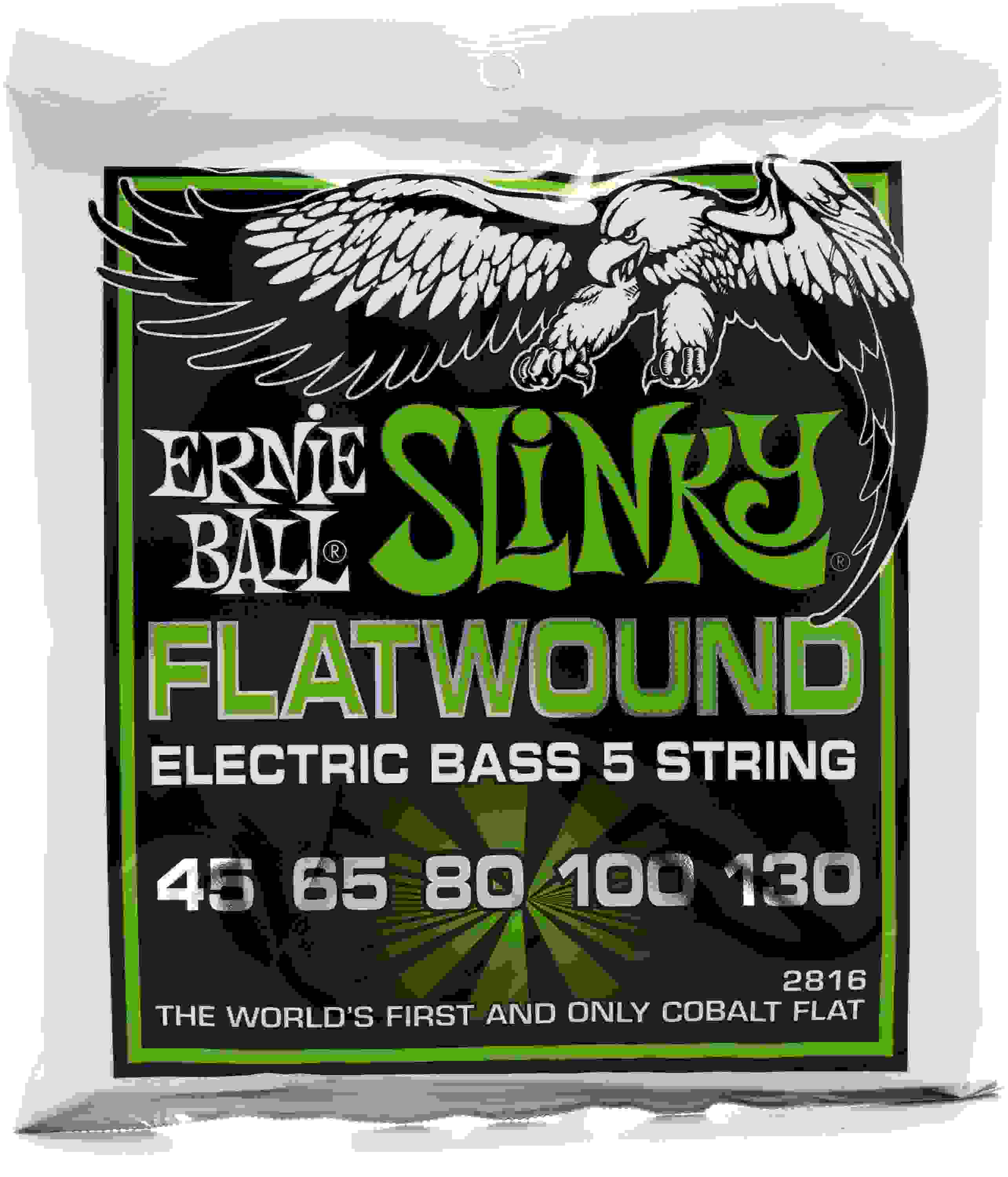 Ernie Ball 2816 Regular Slinky Flatwound Electric Bass Guitar Strings ...