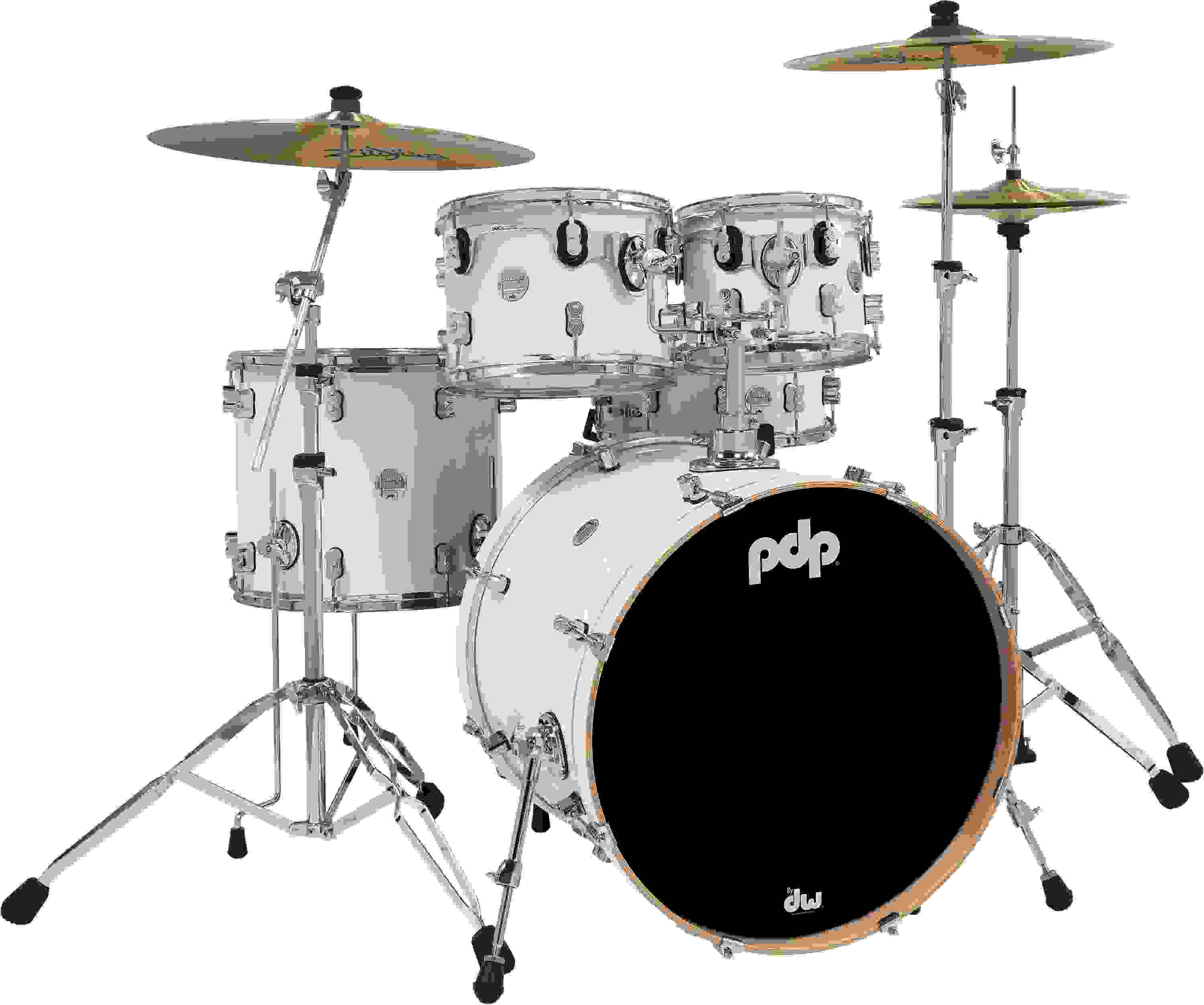 PDP Concept Maple 5-piece Shell Pack - Pearlescent White Lacquer ...