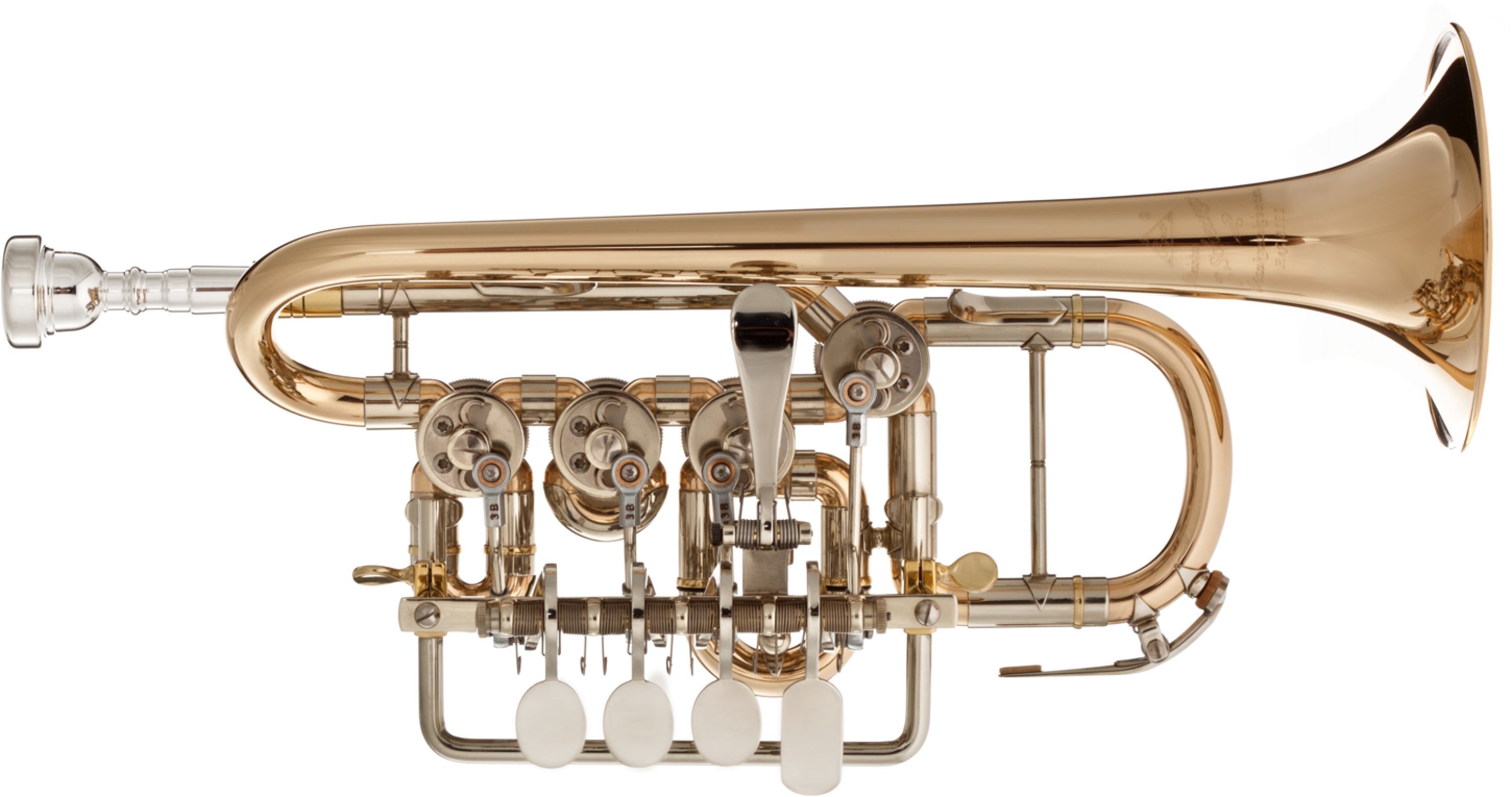 J Scherzer 8111G Rotary Bb/A Piccolo Trumpet - Clear Lacquer | Sweetwater