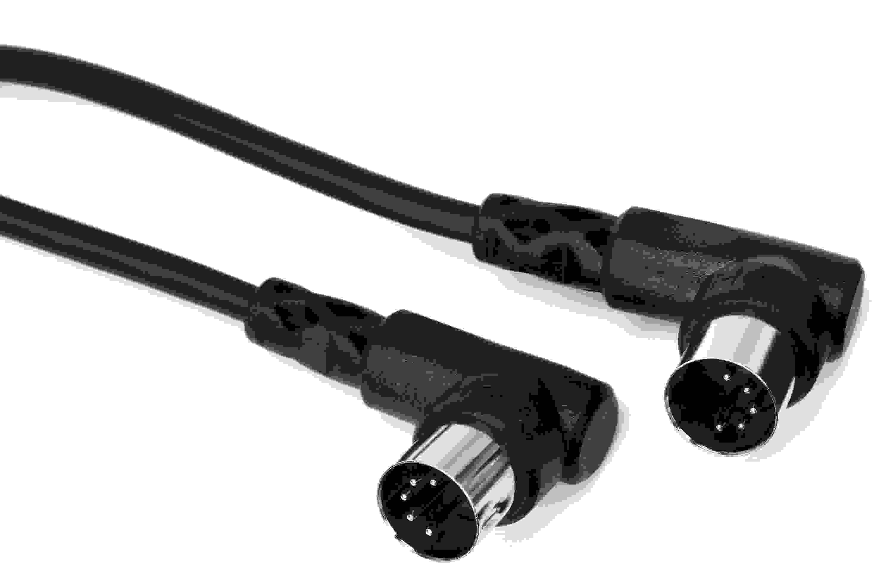 Hosa MID-303RR Right-angle MIDI Cable - 3 foot | Sweetwater