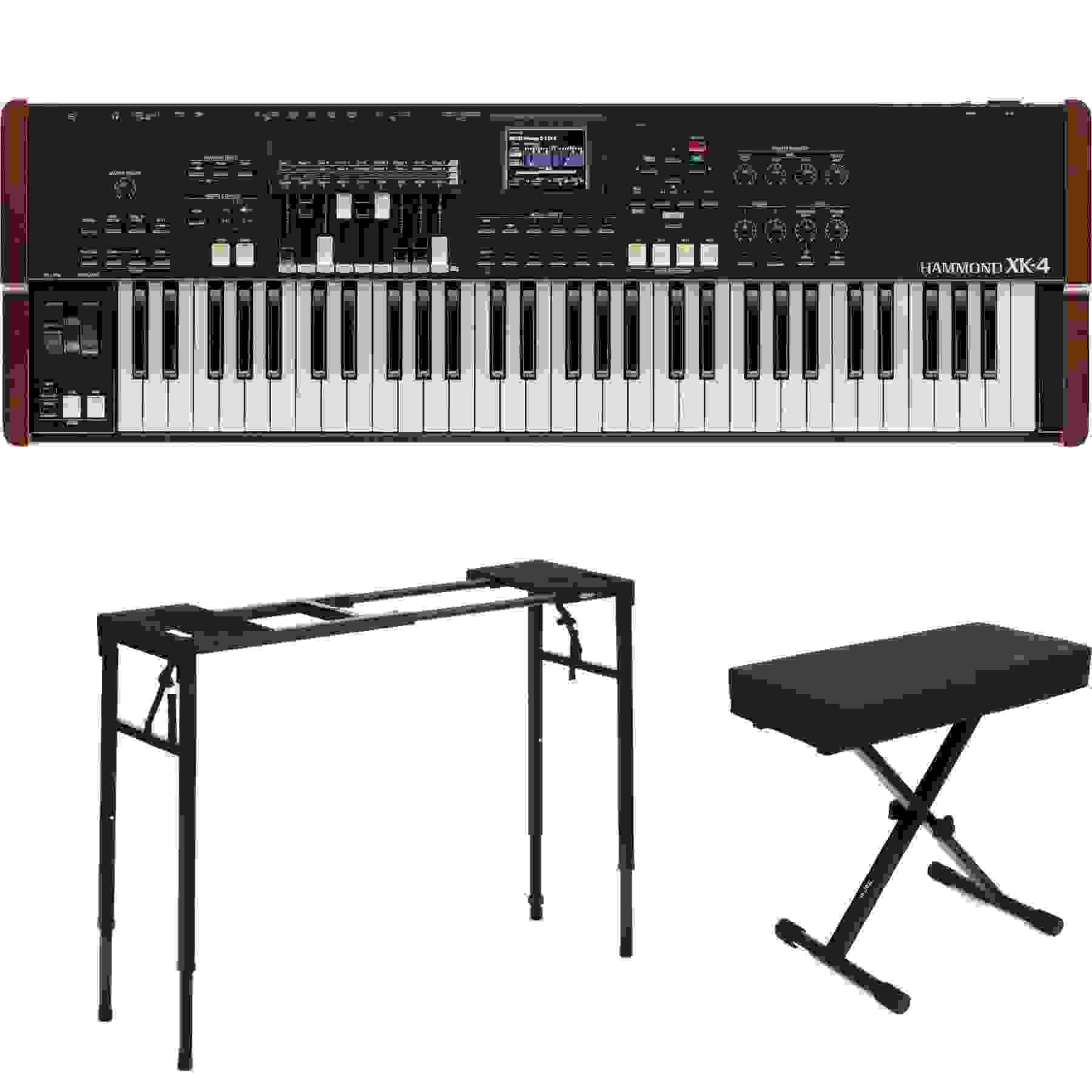 Hammond XK-4 Portable Organ with Stand and Bench | Sweetwater