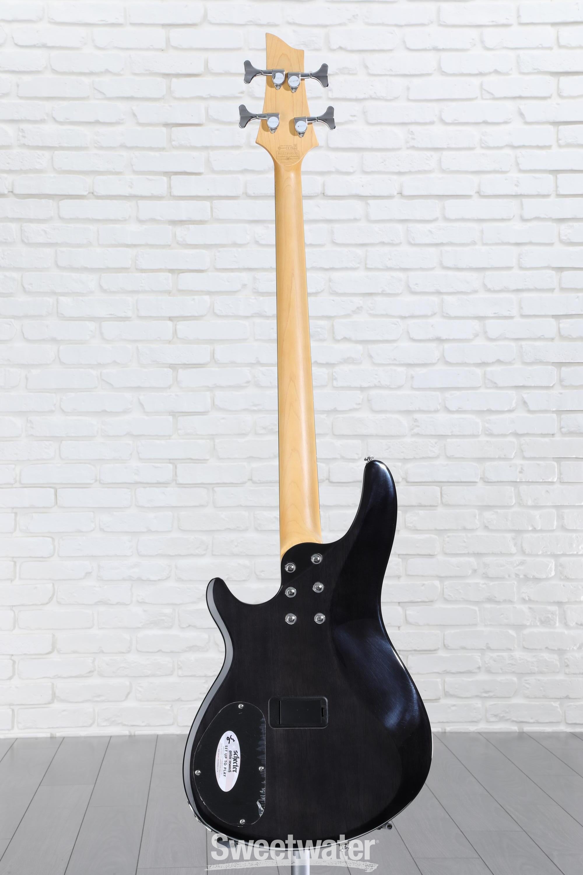 Schecter C-4 Plus Bass Guitar - Charcoal Burst | Sweetwater