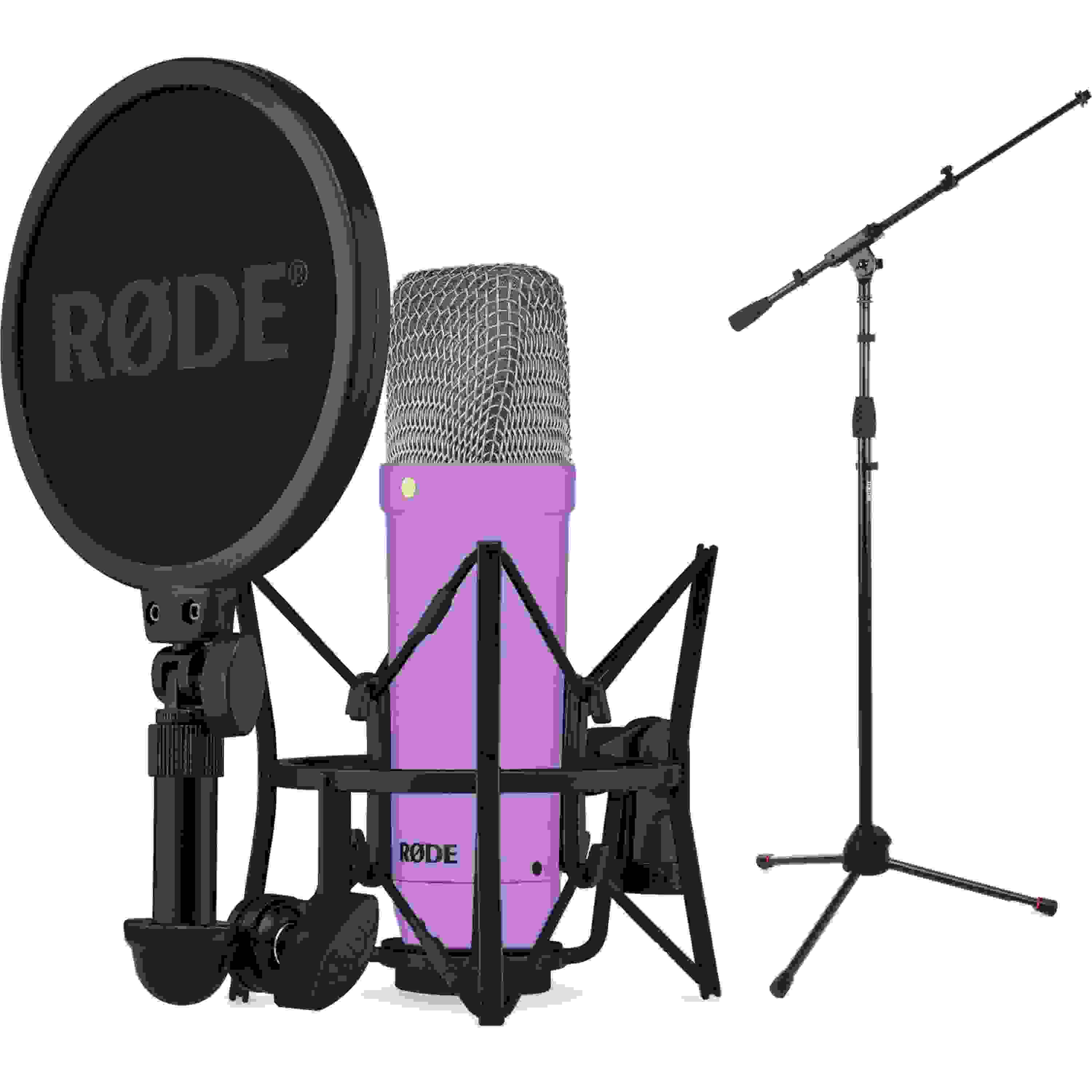 Rode NT1 Signature Series Condenser Microphone with Stand - Purple ...