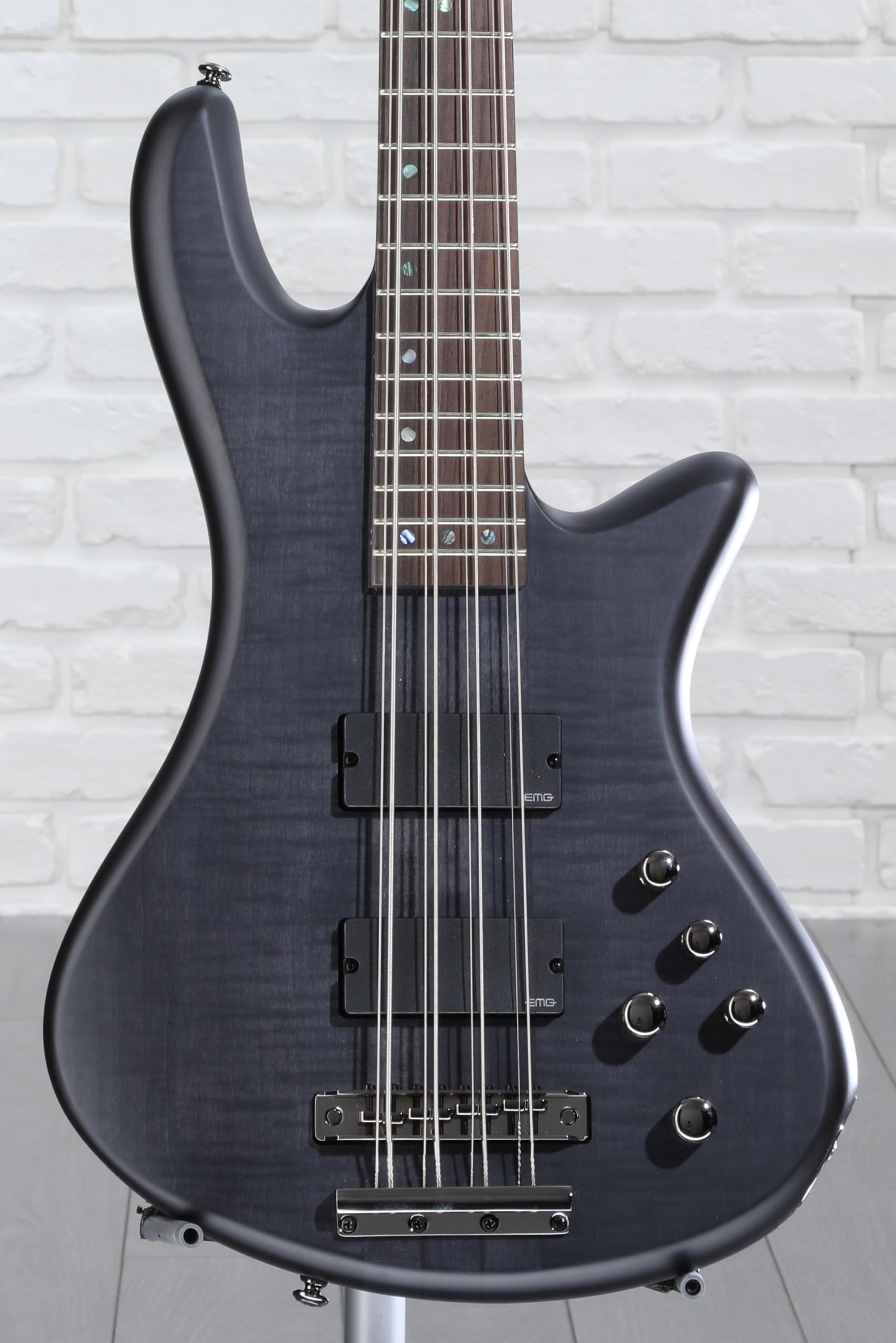 Schecter Stiletto Studio-8 Bass Guitar - See-Thru Black Satin | Sweetwater