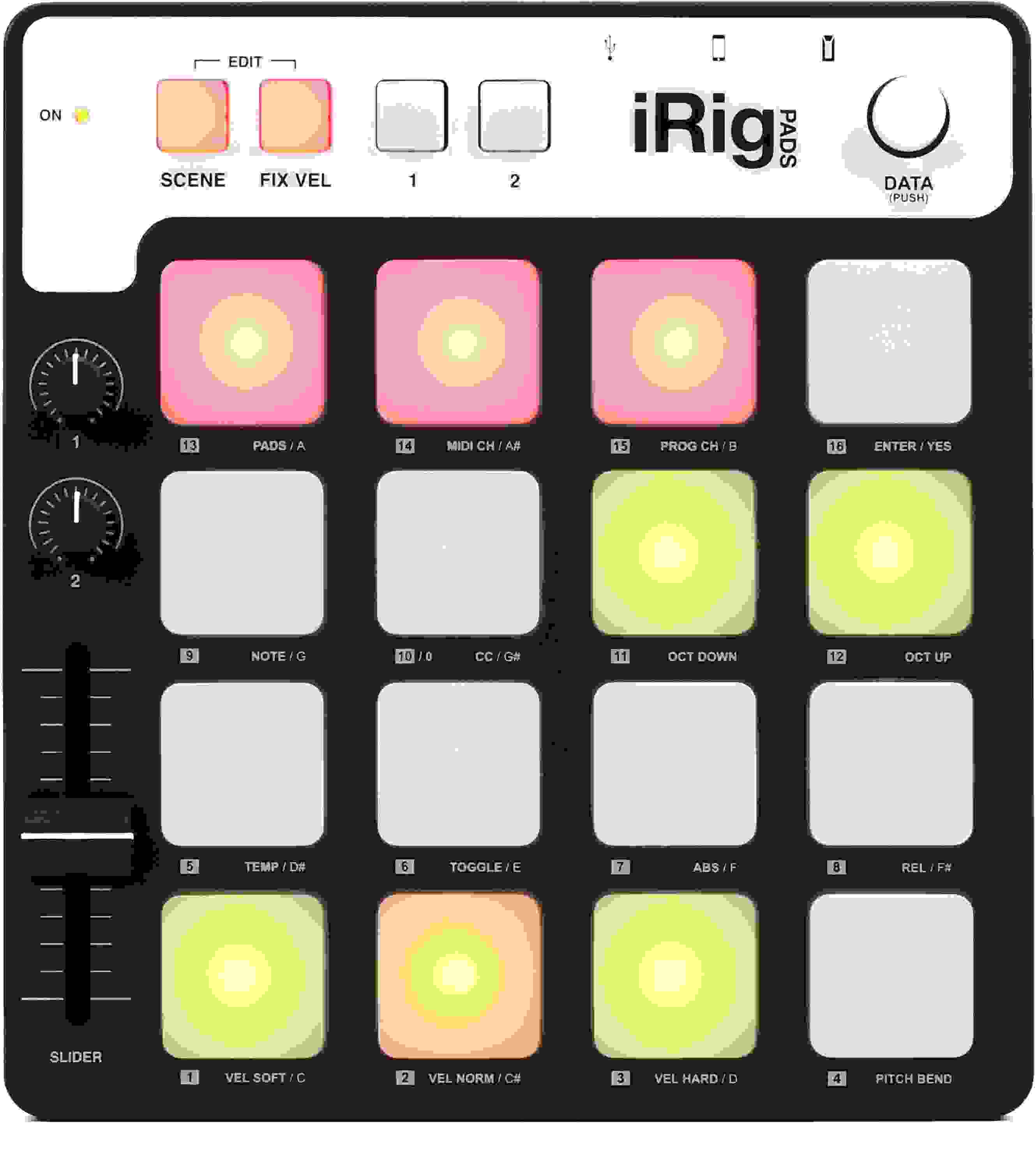 IK Multimedia iRig PADS Portable MIDI Groove Controller | Sweetwater
