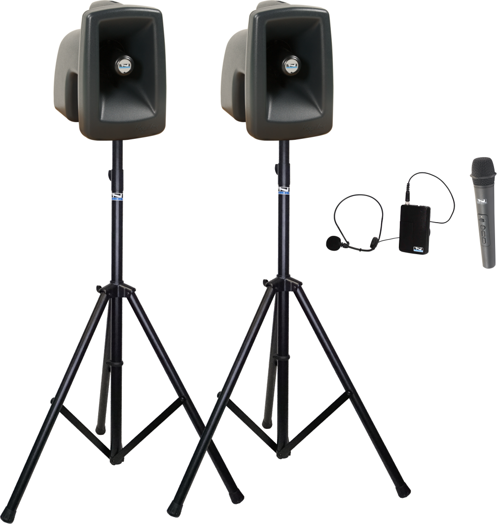 Anchor Audio MegaVox 2 Wireless PA System with Handheld and Headworn ...