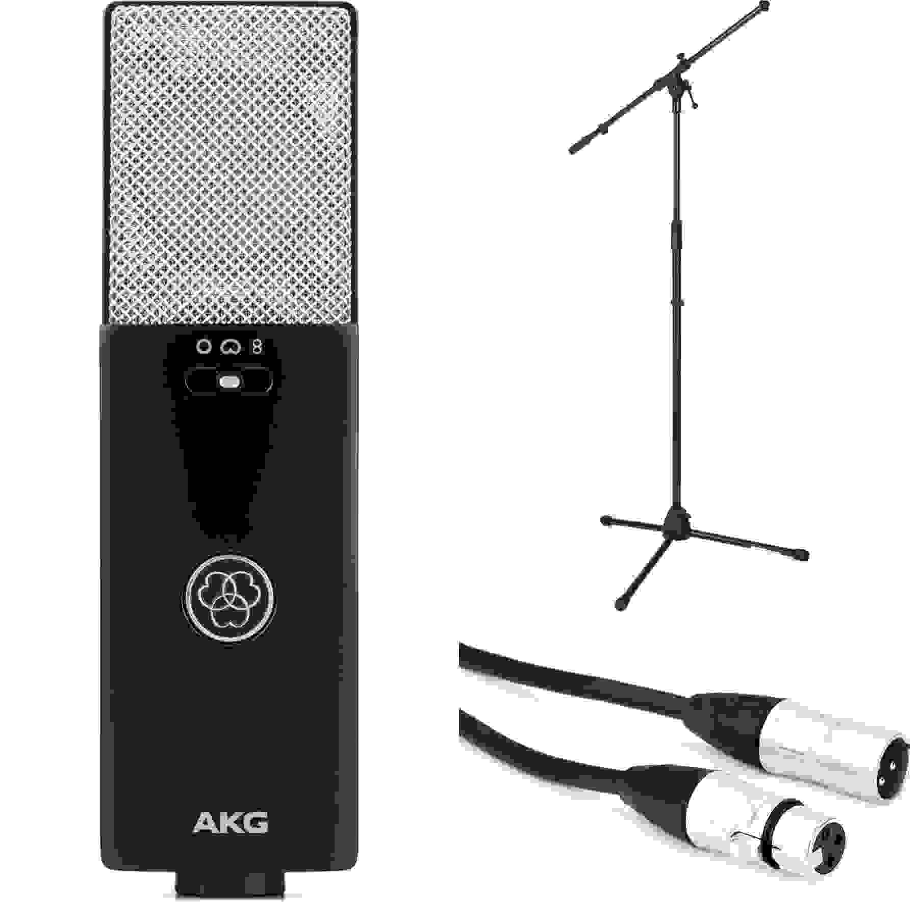 AKG C114 Large-diaphram Condenser Microphone with Stand and Cable ...