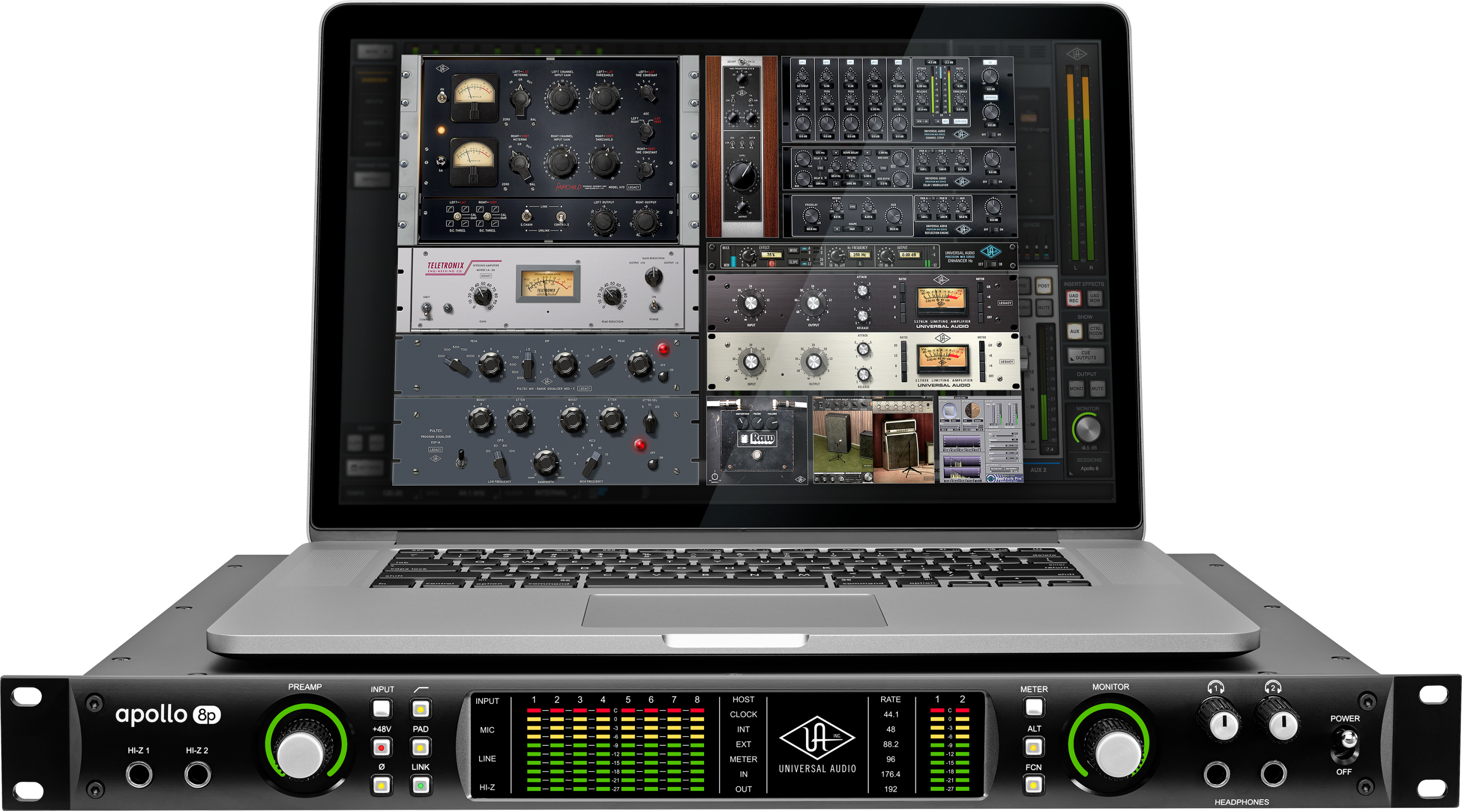 Universal Audio Apollo 8p 16x20 Thunderbolt 2 Audio Interface with UAD ...