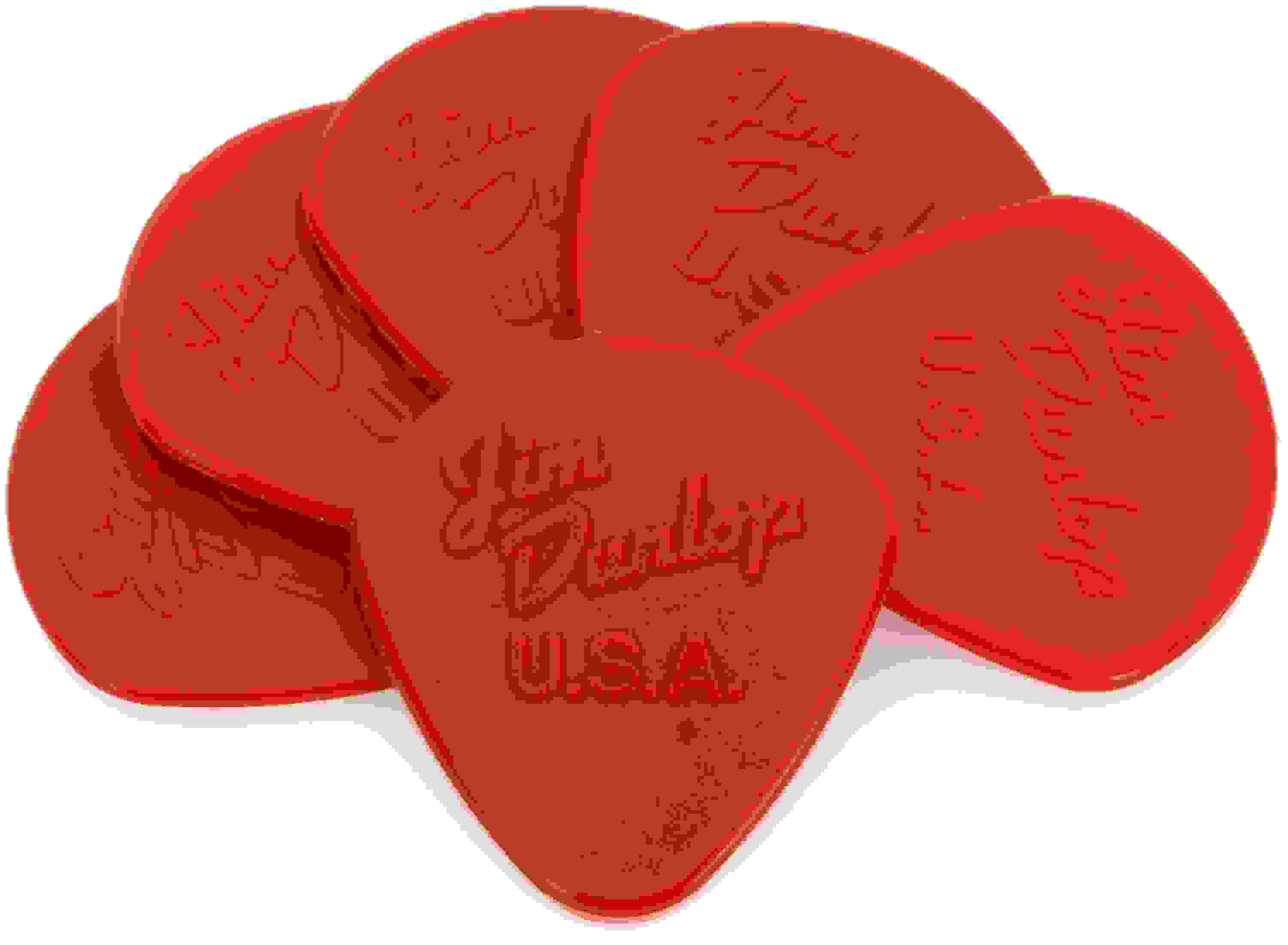 Dunlop 47P1N Nylon Jazz I Guitar Picks - 1.10mm Red Round Tip (6-pack ...