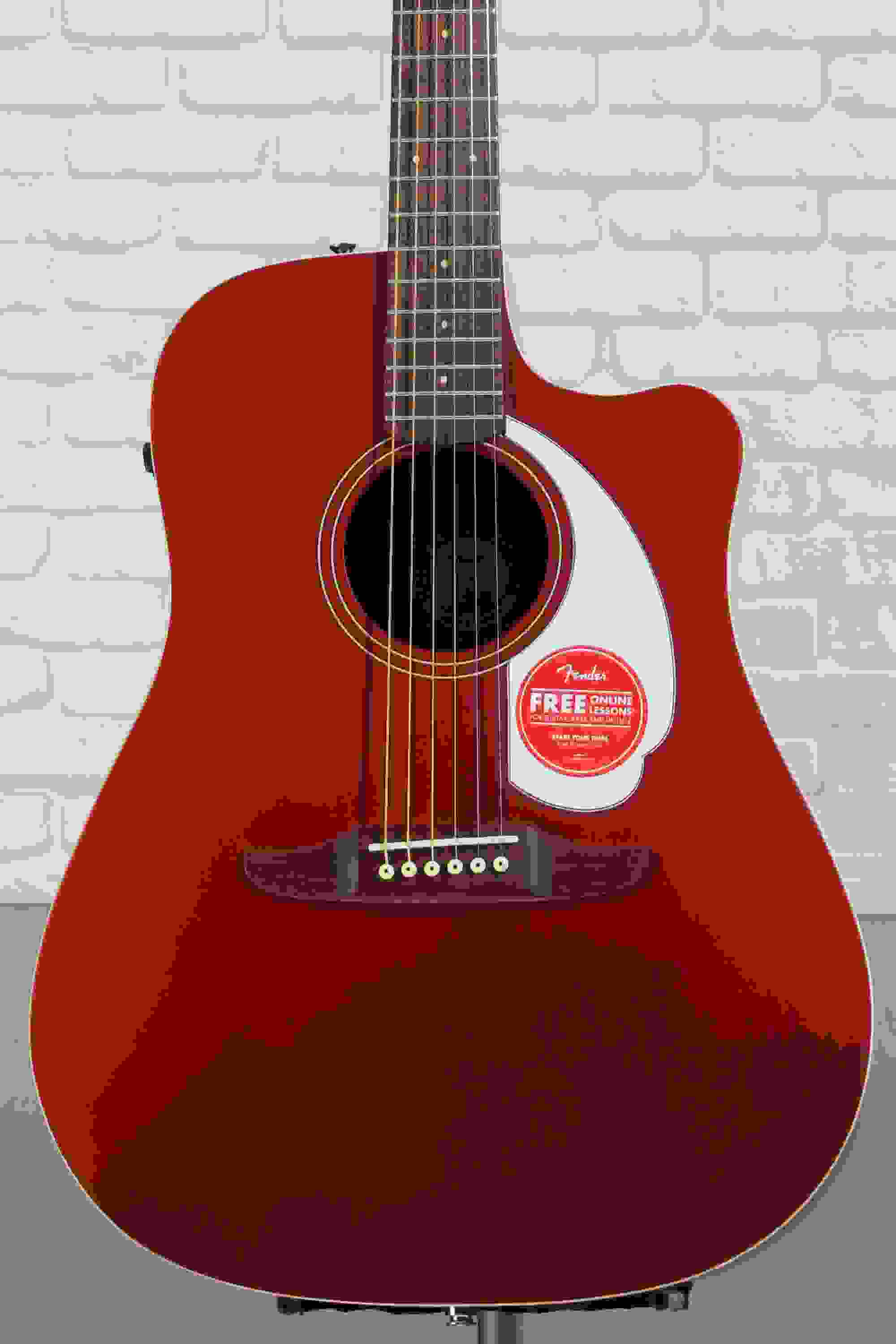 Fender Redondo Player Acoustic-electric Guitar - Candy Apple Red ...