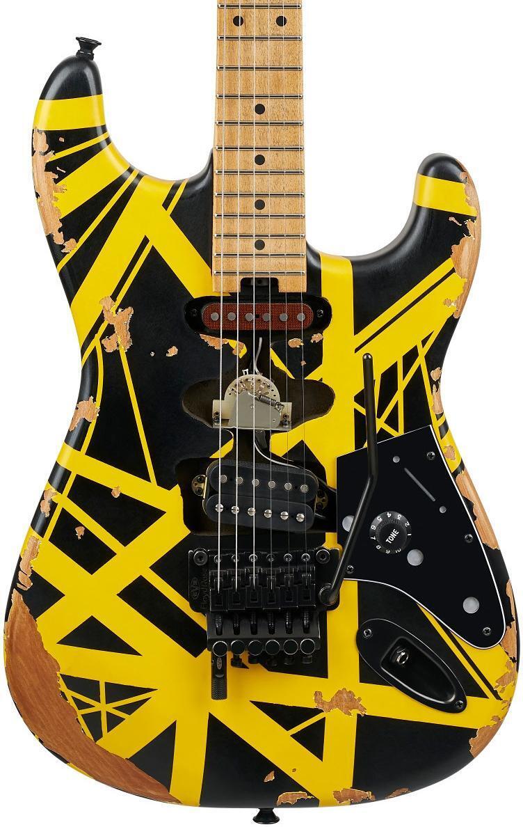 EVH Striped Series Frankenstein Frankie Electric Guitar - Black with ...