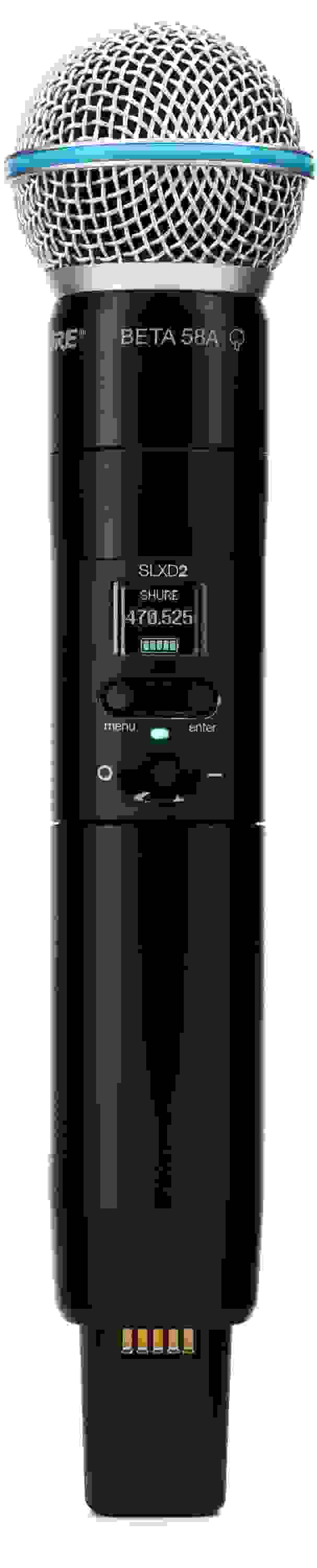 Shure SLXD2/B58 Wireless Handheld Microphone Transmitter - G58 Band | Sweetwater