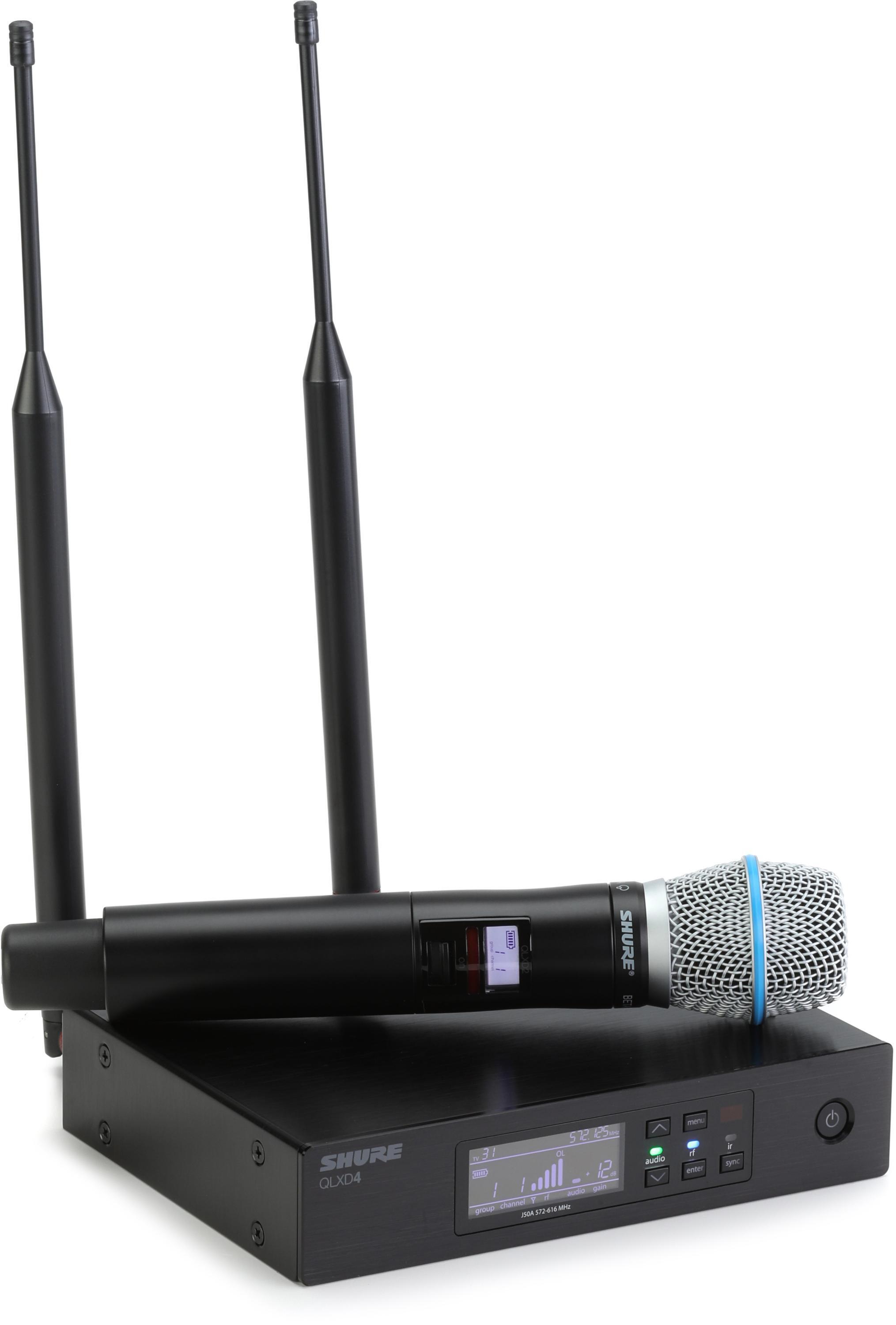 Shure QLXD24/B87A Digital Wireless Handheld Microphone System - J50A ...