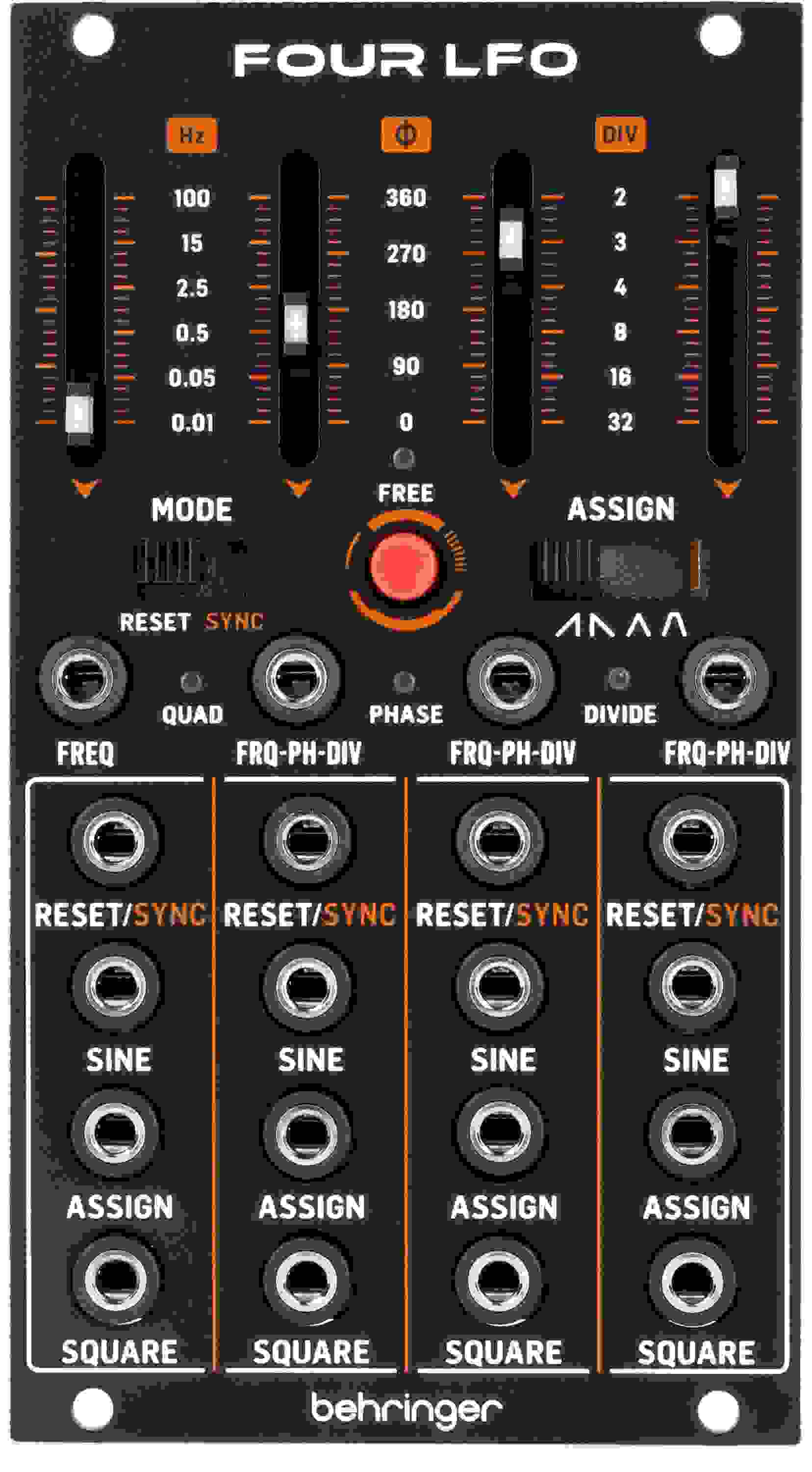 Behringer Four LFO 4-channel LFO Eurorack Module | Sweetwater