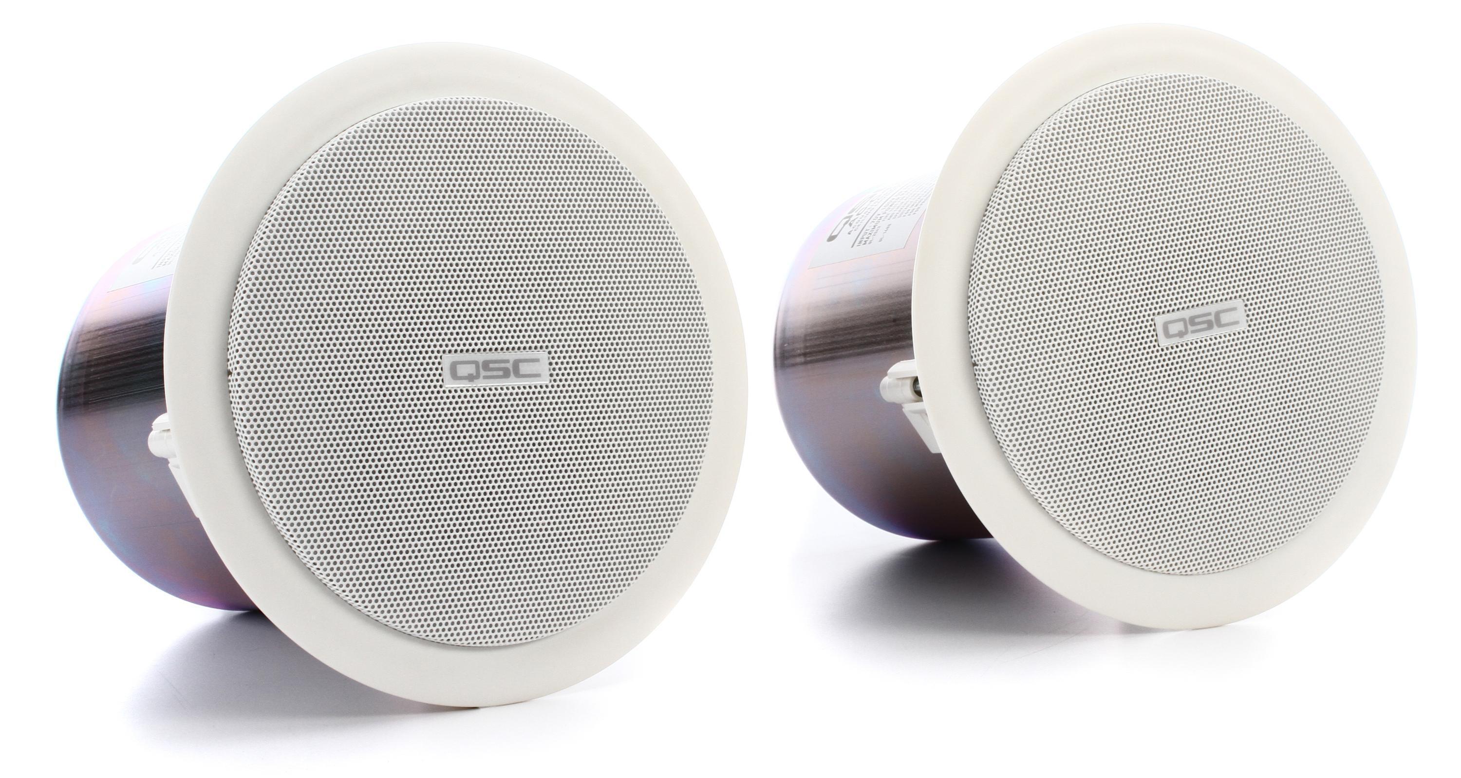 QSC AC-C4T Ceiling-mounted Loudspeaker - Pair | Sweetwater
