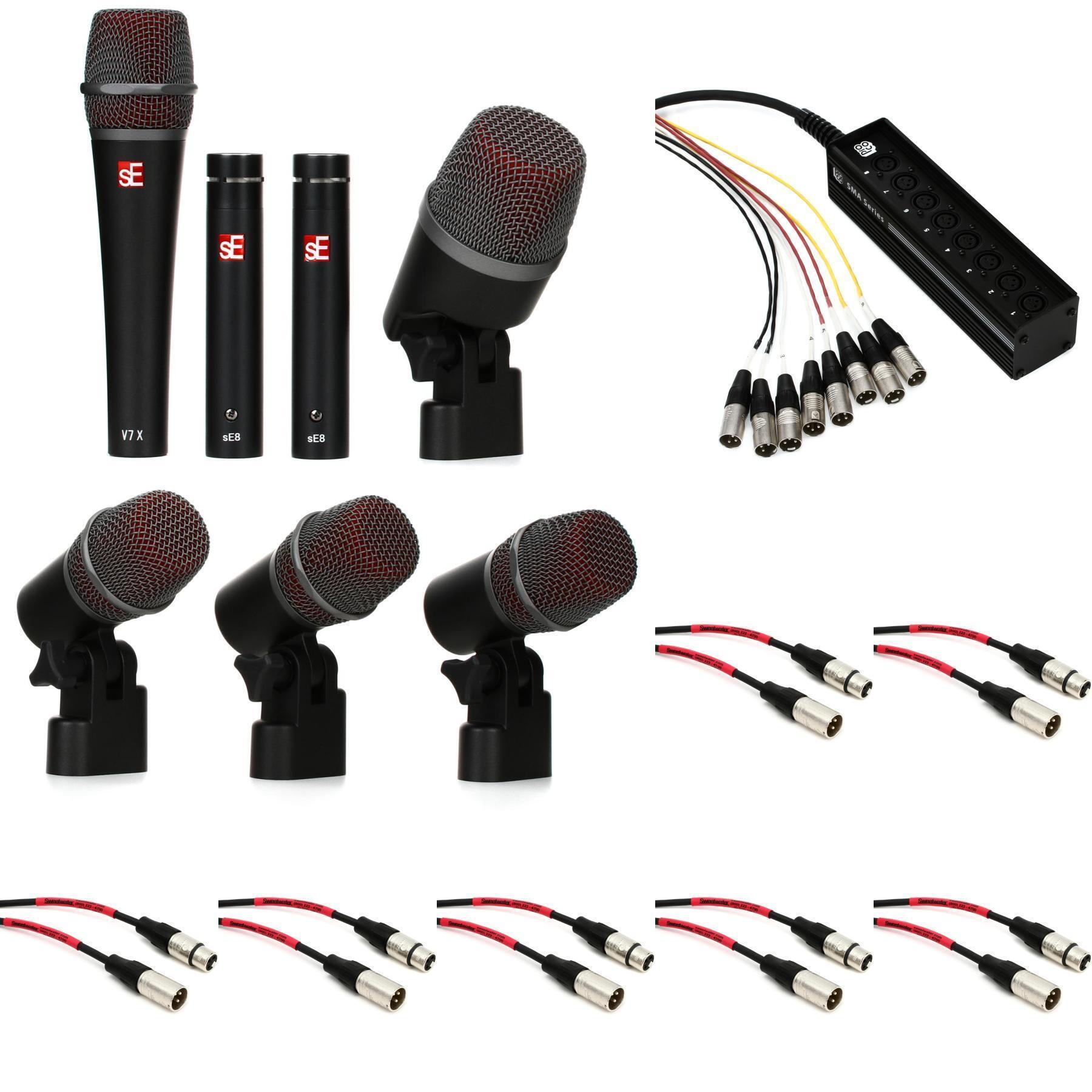 sE Electronics V Pack Arena Drum Microphone Package with Snake and ...
