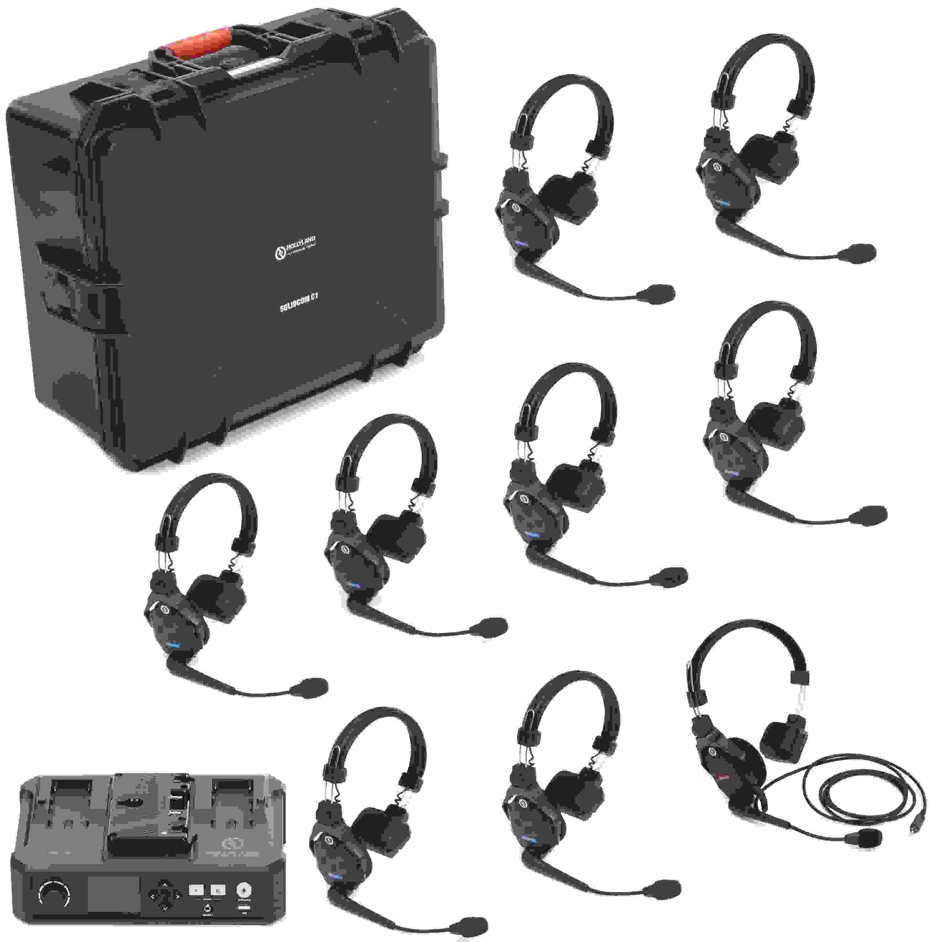 Hollyland Solidcom C1 Wireless Intercom System - 8 Headsets and Hub ...
