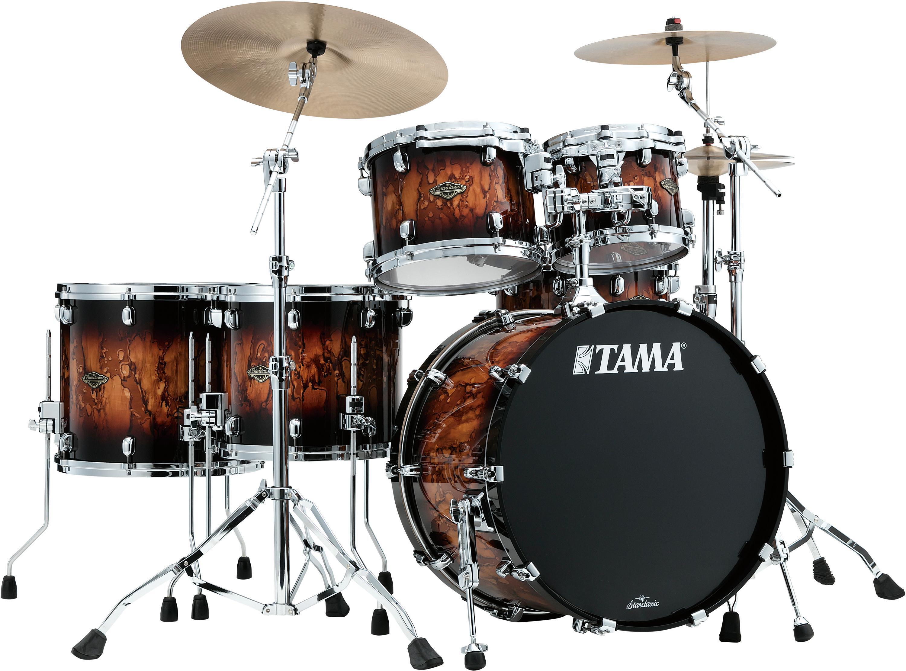 Tama Starclassic Walnut/Birch 5-piece Shell Pack - Molten Brown Burst ...