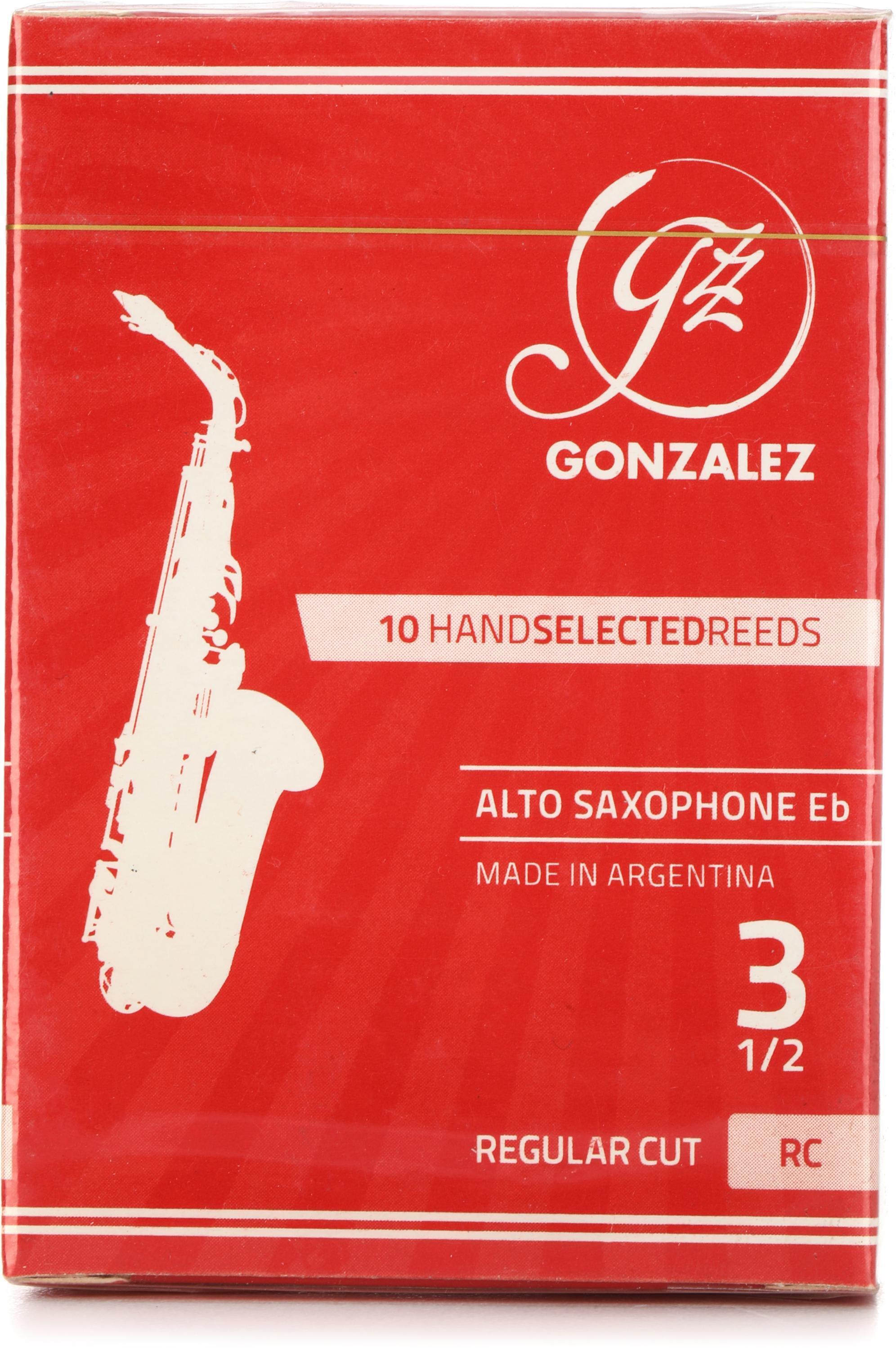 Gonzalez Reeds Regular Cut Reeds for Alto Saxophone - 3.5 (10-pack ...