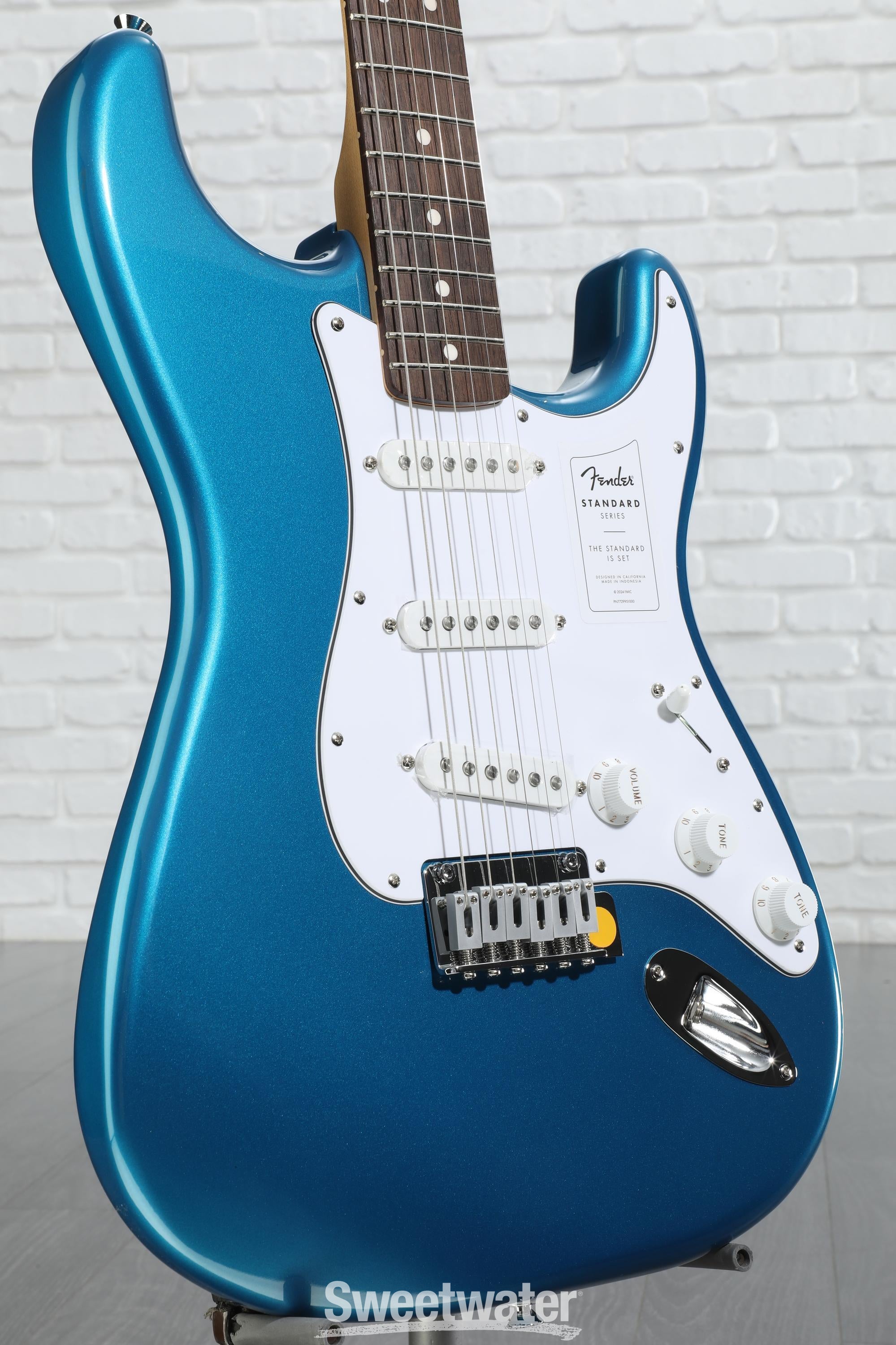 Fender Standard Stratocaster Electric Guitar - Aqua Marine Metal ...