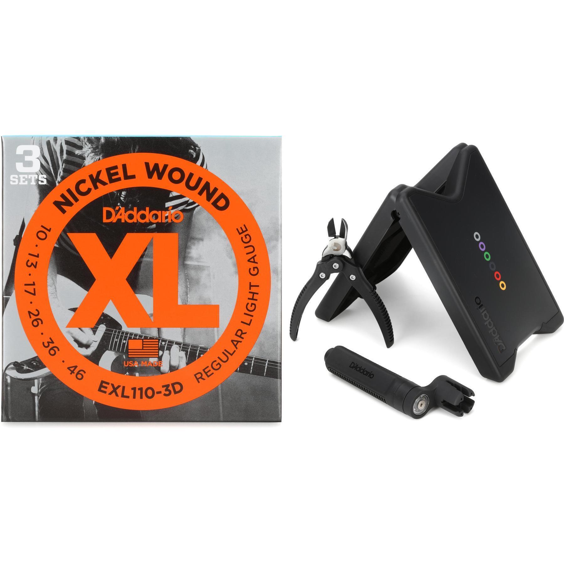 D'Addario EXL110 XL Electric Guitar Strings 3-pack with String Change ...