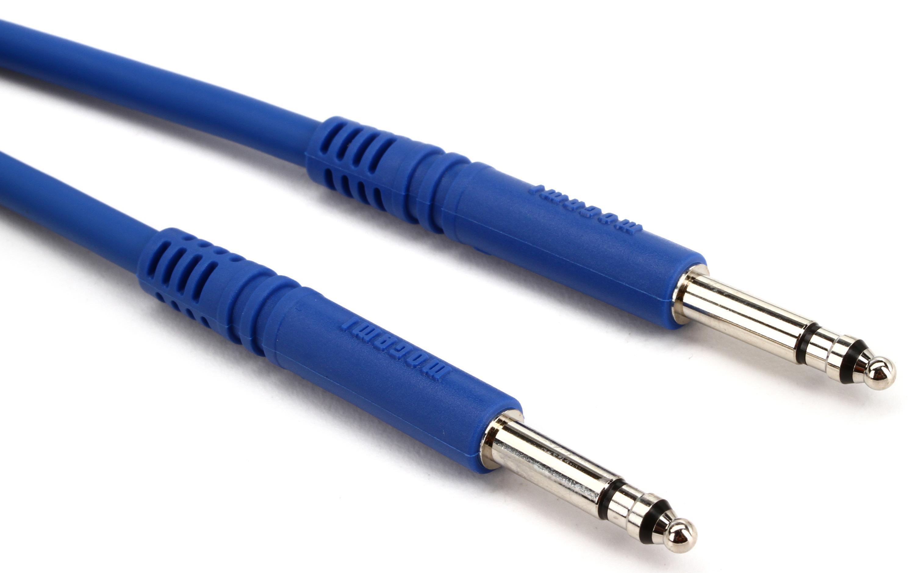 Mogami PJM 2406 Bantam TT Patch Cable - 24 inch Blue | Sweetwater