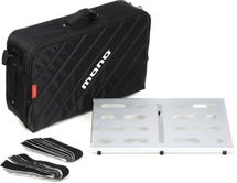 MONO Pedalboard Medium with Tour Accessory Case 2.0 - Silver | Sweetwater