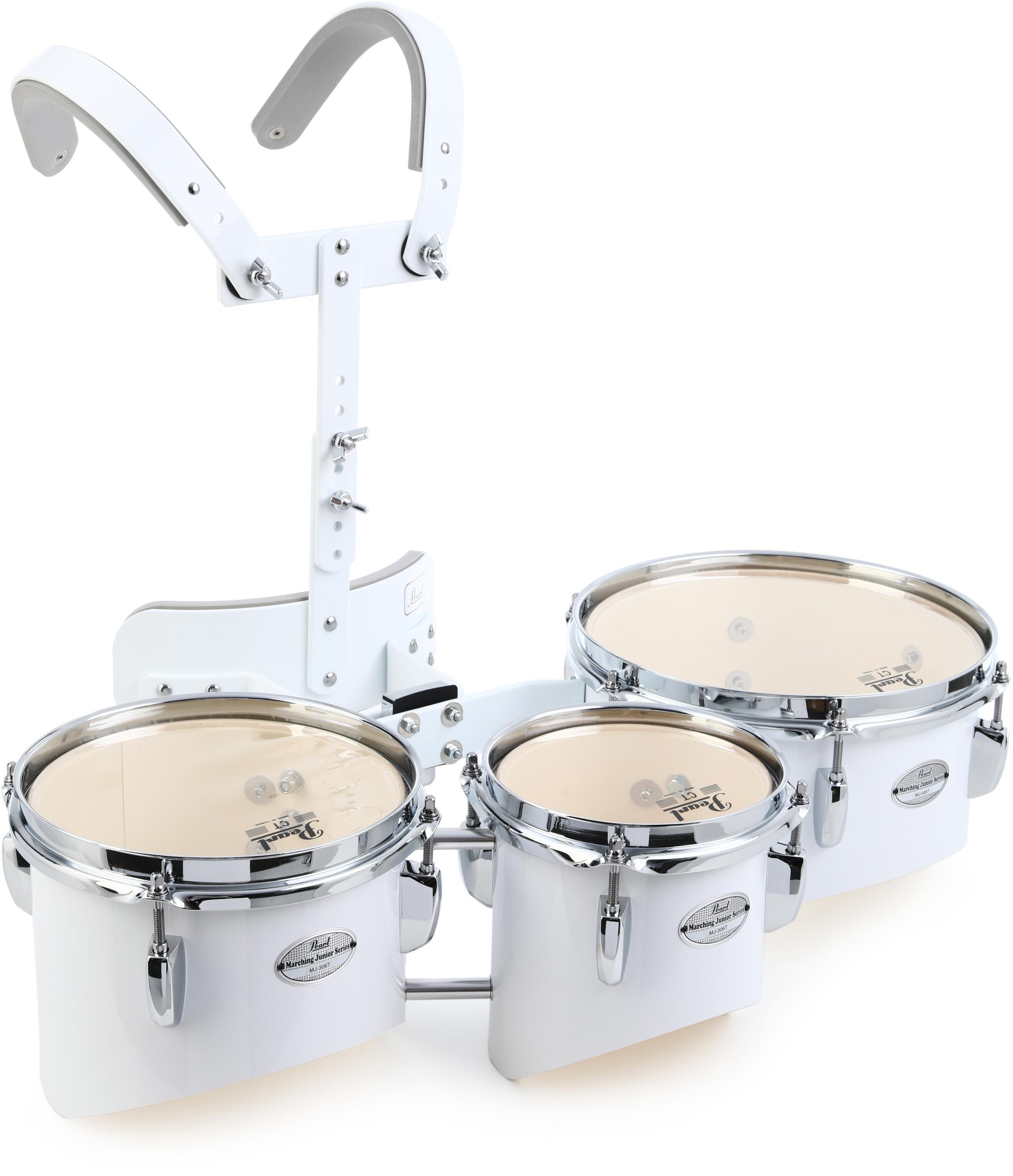 Pearl Jr. Marching Series Tenor Trio - Pure White | Sweetwater