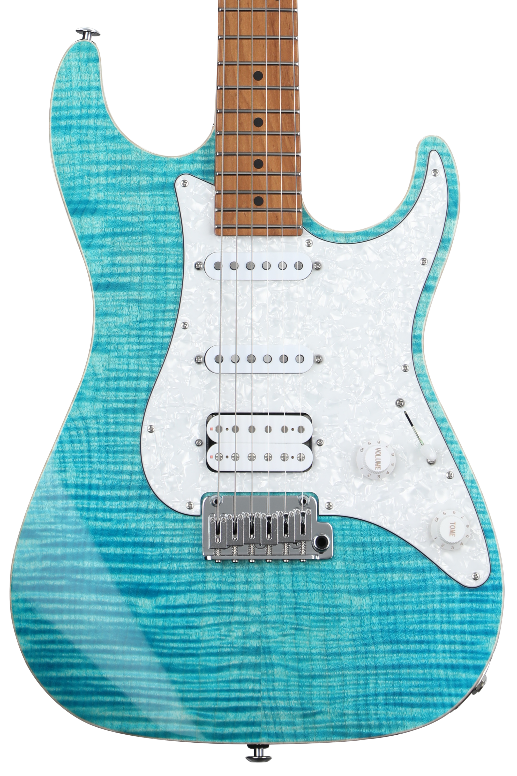 Suhr Standard Plus Electric Guitar - Bahama Blue with Roasted Maple Fingerboard | Sweetwater