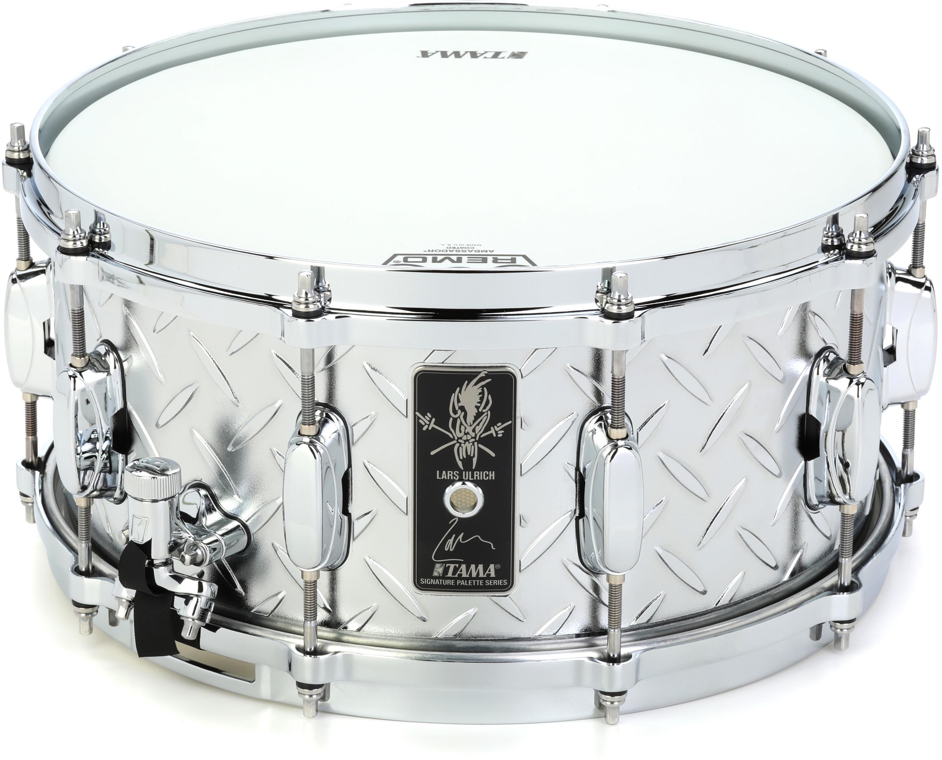 Tama Lars Ulrich Signature Snare Drum - 6.5 x 14-inch - Diamond-plated ...