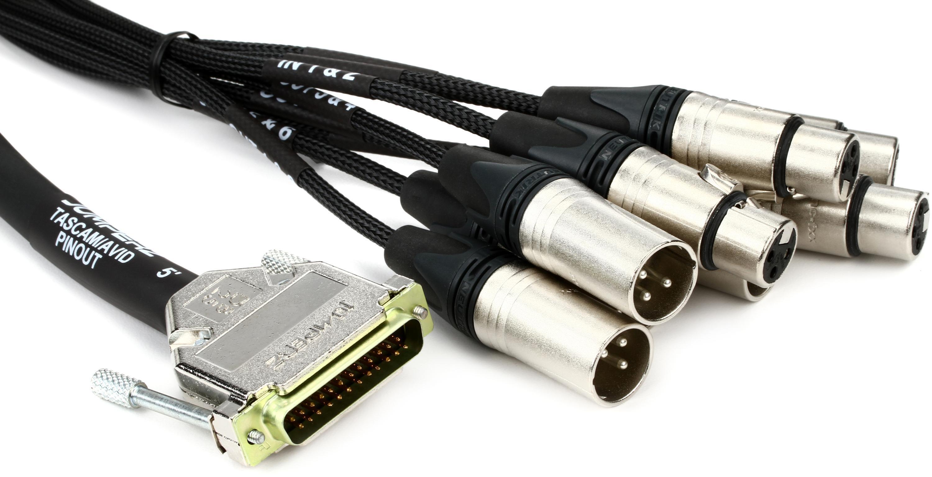 JUMPERZ DB25-XLR M+F AES/EBU Snake - 5' | Sweetwater