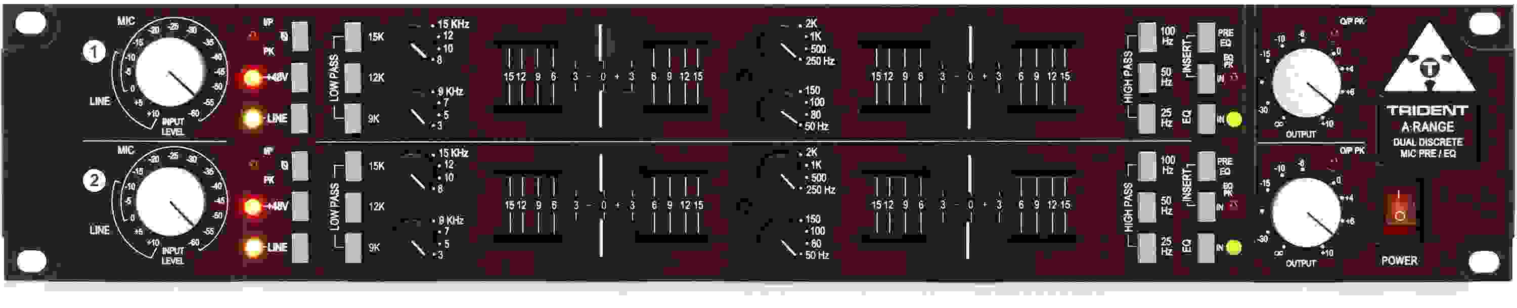 Trident Audio Developments A-Range 2-channel Microphone Preamp and EQ ...