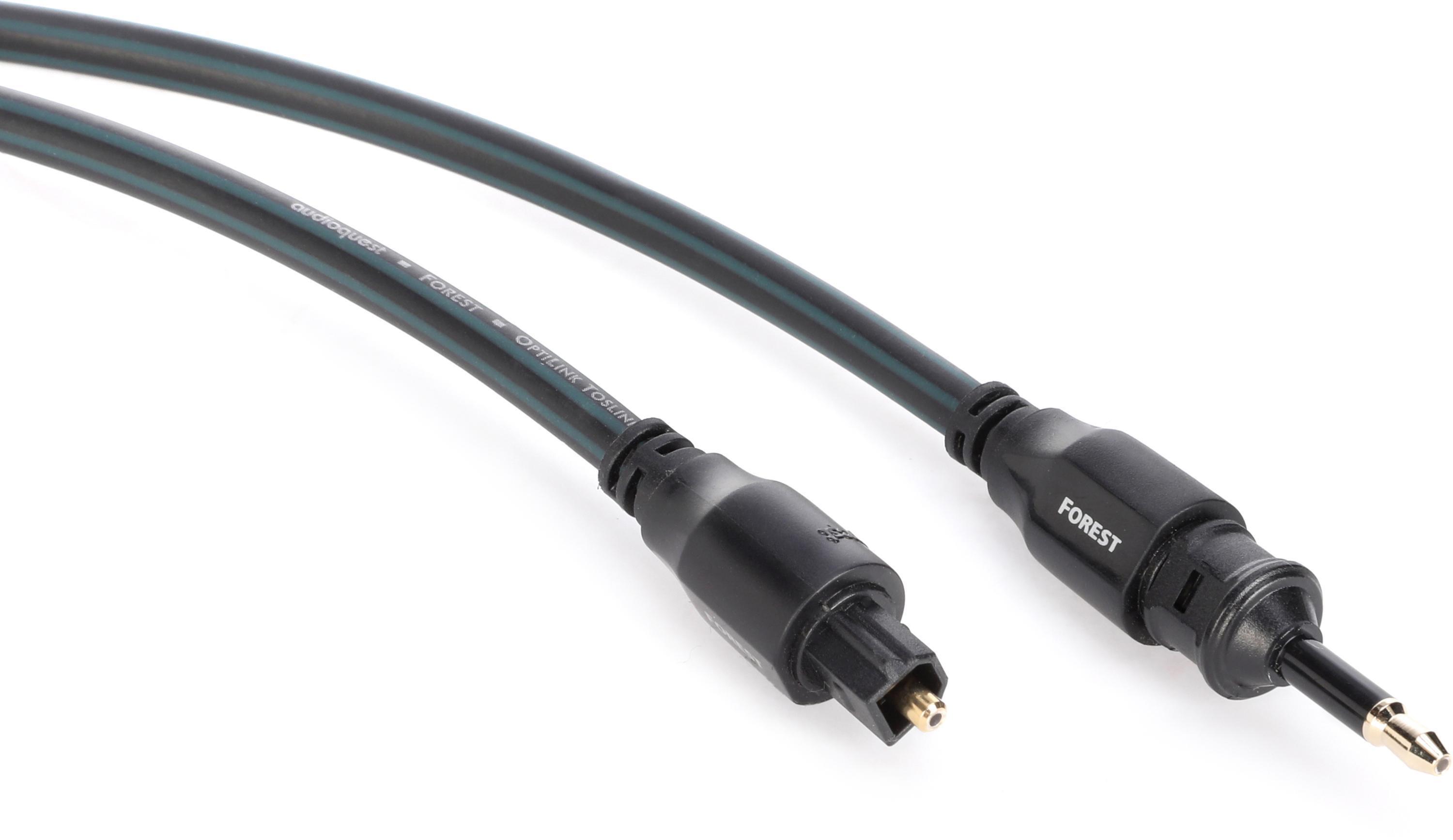 AudioQuest Forest Optical TOSlink Fiber-optic Cable and Mini Adapter ...