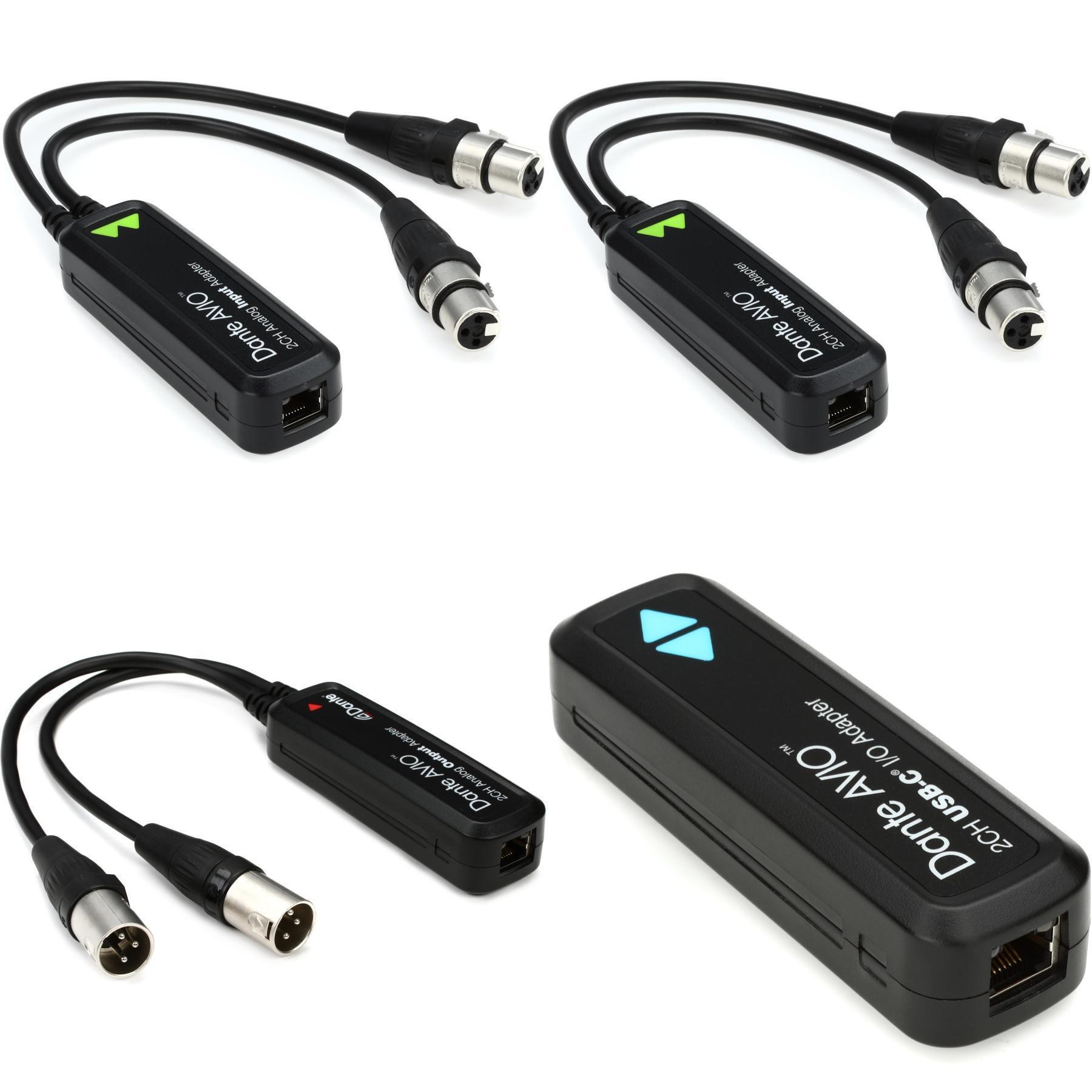 Audinate Dante Avio 4 Input2 Output Analog Adapters With Usb C Bundle Sweetwater 