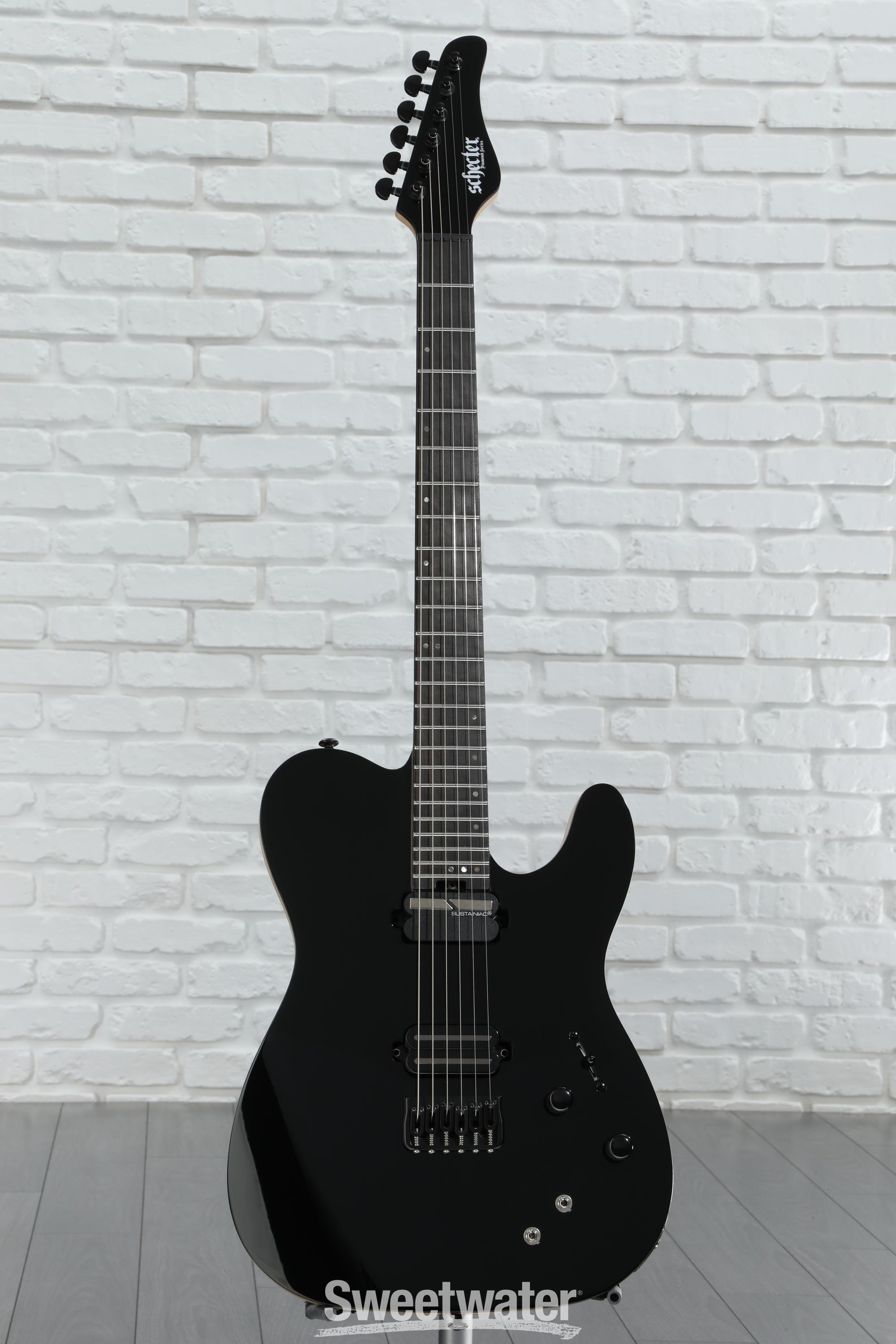 Schecter PT SLS Elite Baritone Electric Guitar - Gloss Black ...