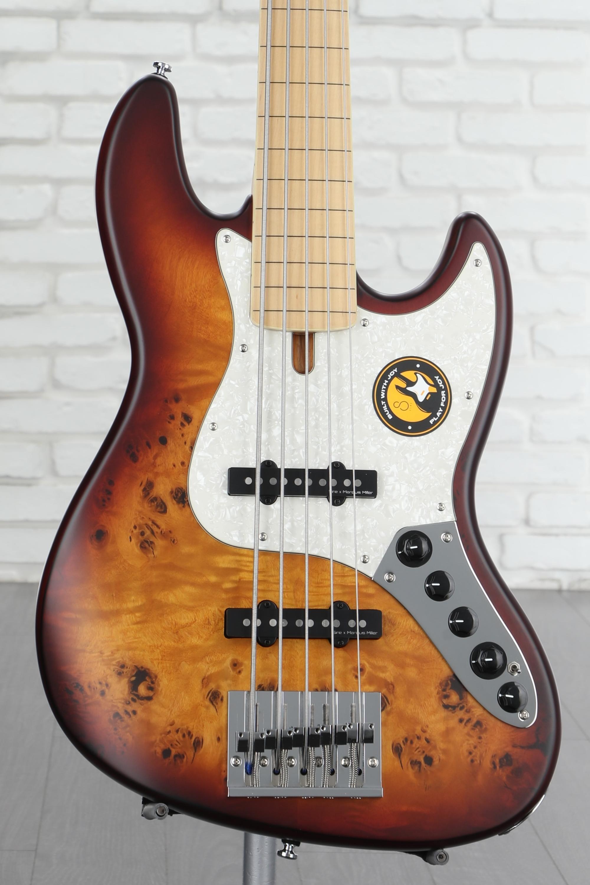 Sire Marcus Miller V7 Swamp Ash Reissue Fretless 5-string Bass Guitar ...