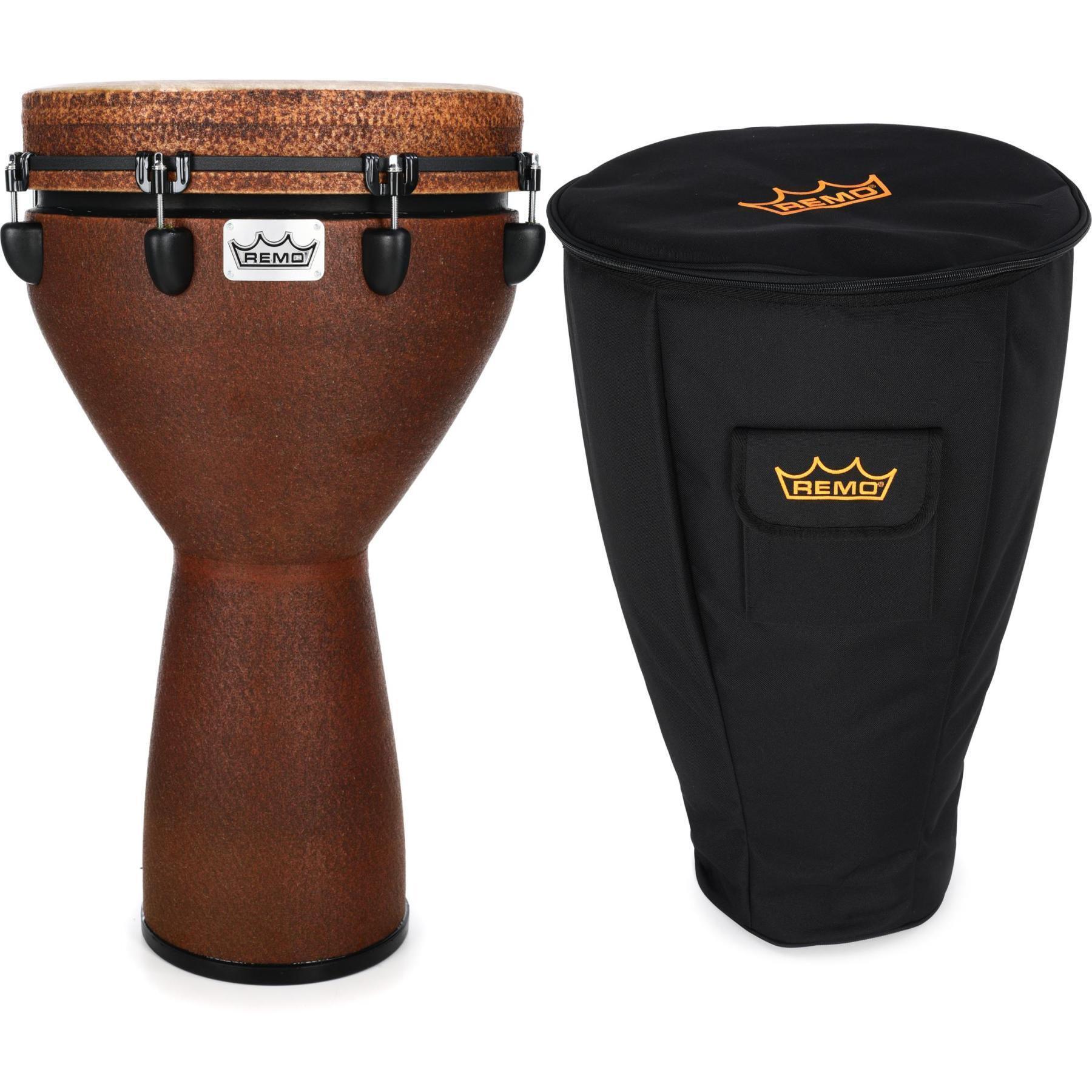 Remo Mondo Key-Tuned Djembe with Gig Bag- 14" x 25" - Earth Finish ...