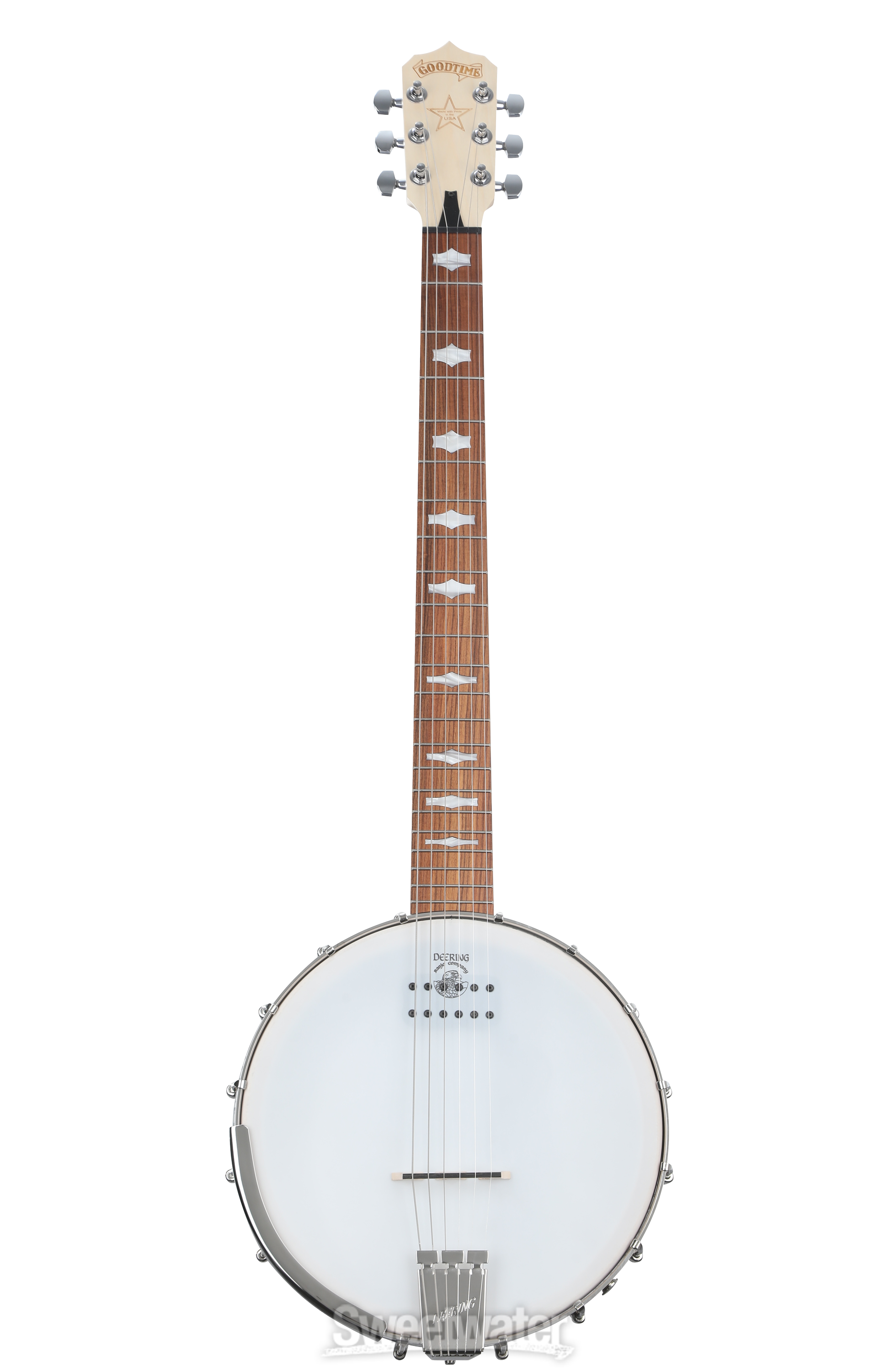 Deering Goodtime Six Acoustic-electric Open-back 6-string Banjo ...
