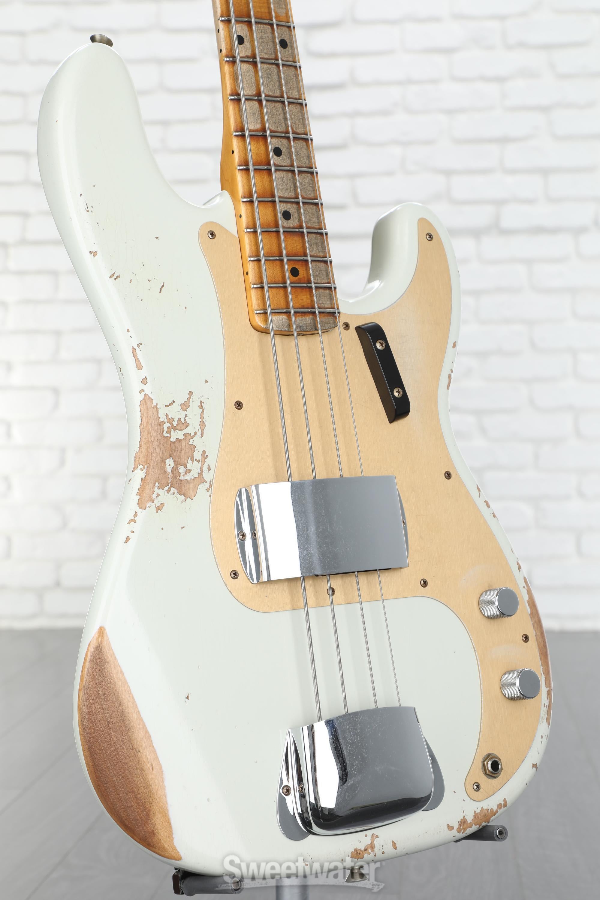 Fender Custom Shop Limited-edition Precision Jazz Bass Heavy Relic - '55 Desert Tan | Sweetwater