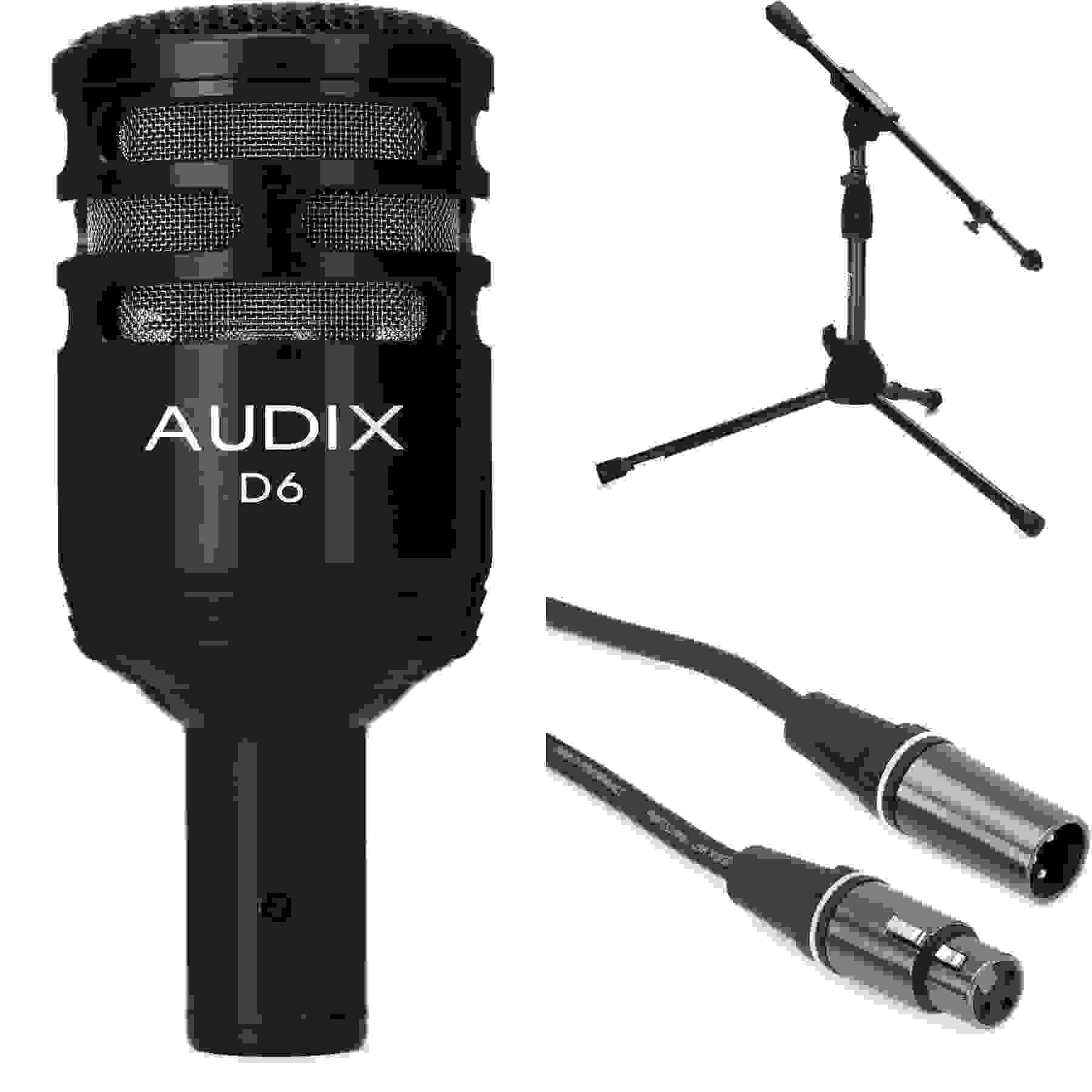 Audix D6 Kick Drum Mic Bundle with Stand and Cable | Sweetwater