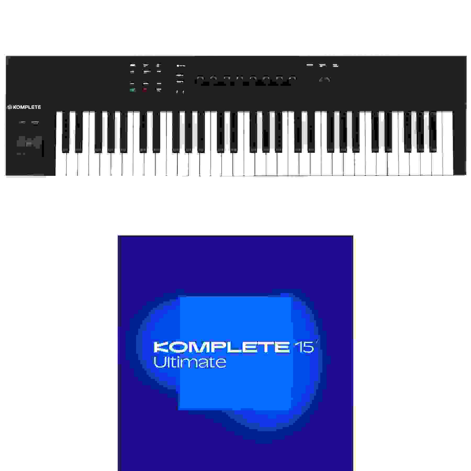Native Instruments Komplete Kontrol A61 Smart Keyboard Controller with Komplete Ultimate ...
