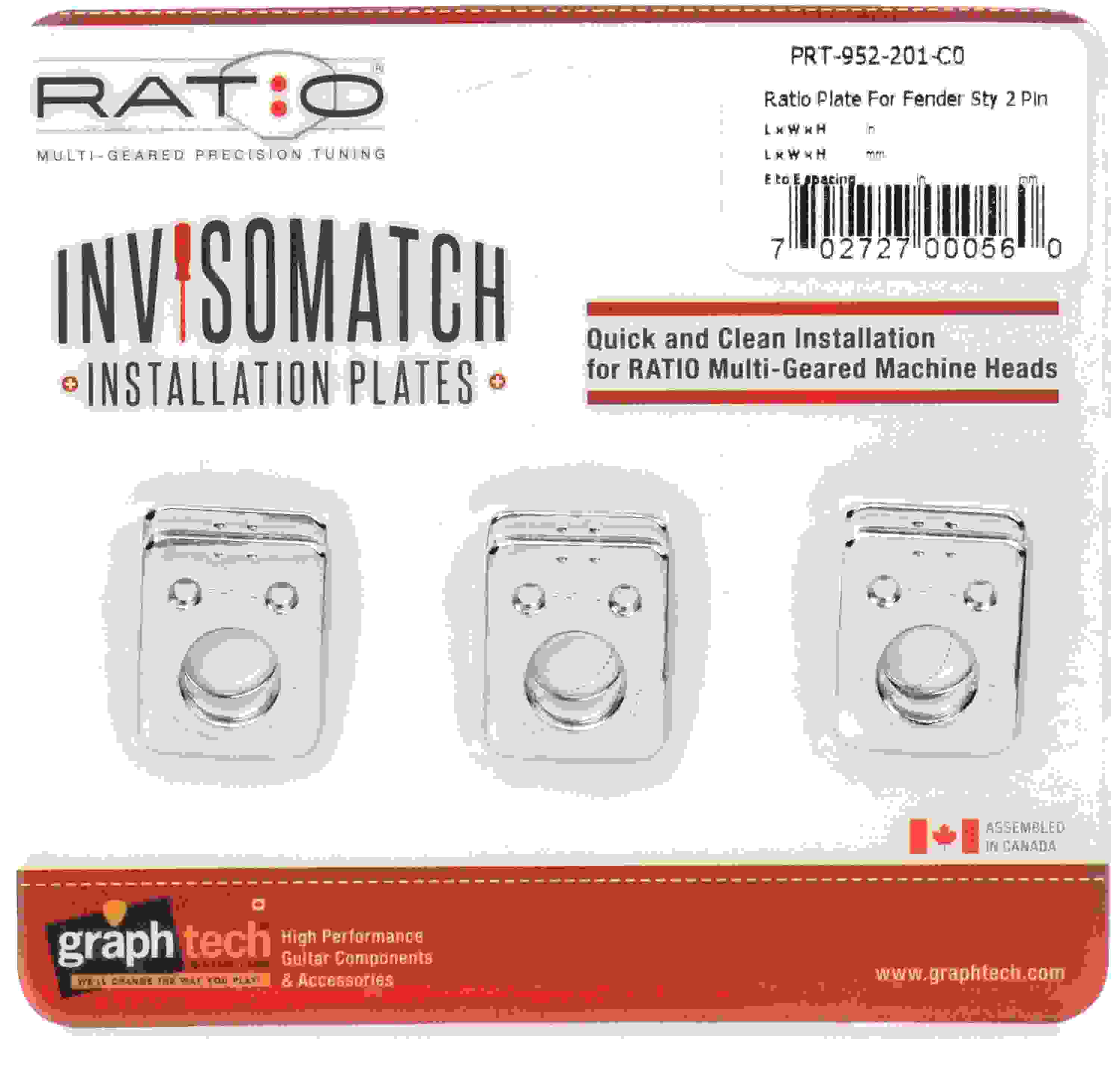 Graph Tech PRT-952-201-C0 Ratio InvisoMatch Machine Head Mounting ...