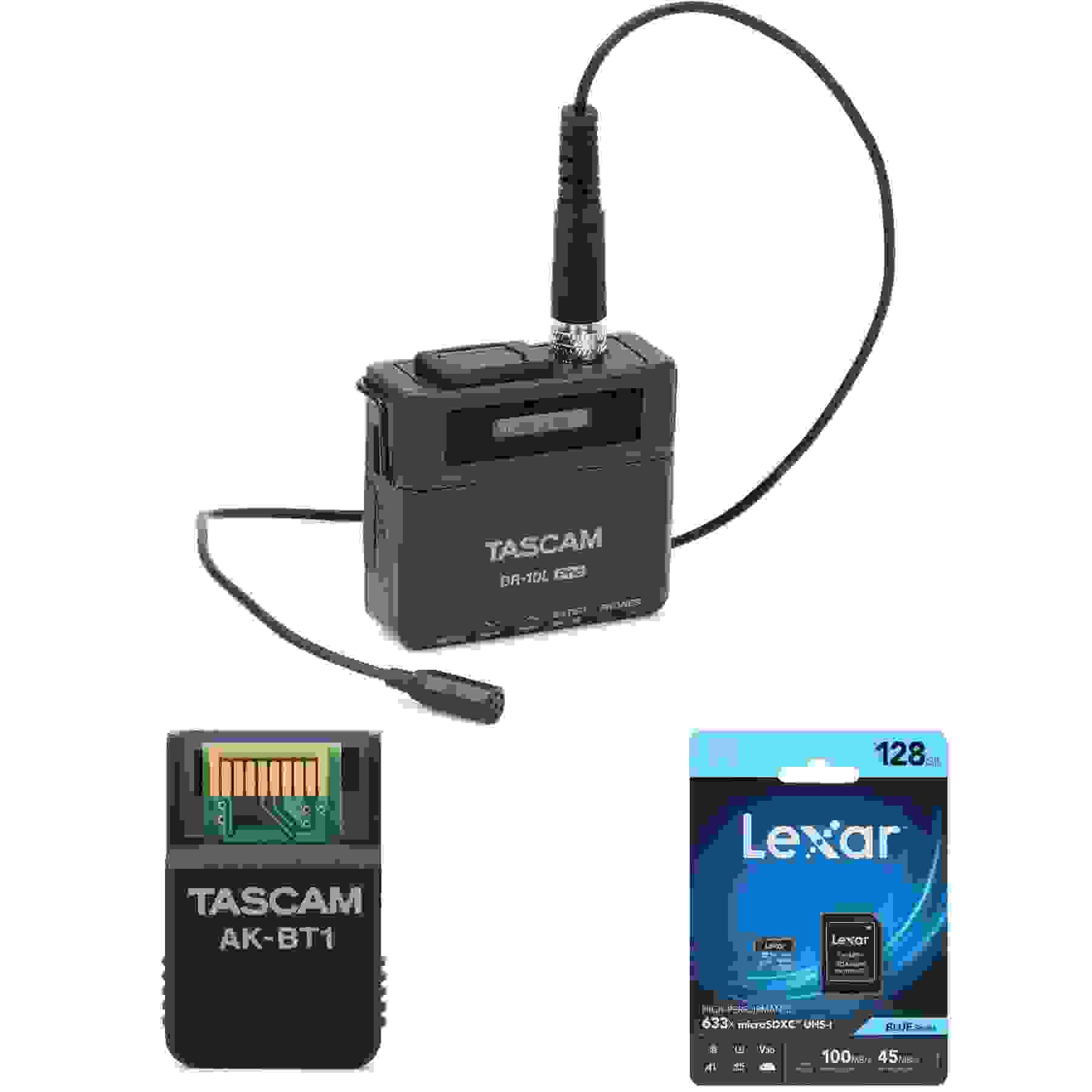 TASCAM DR-10L Pro Field Recorder with Lavalier Microphone and Bluetooth Control Bundle | Sweetwater