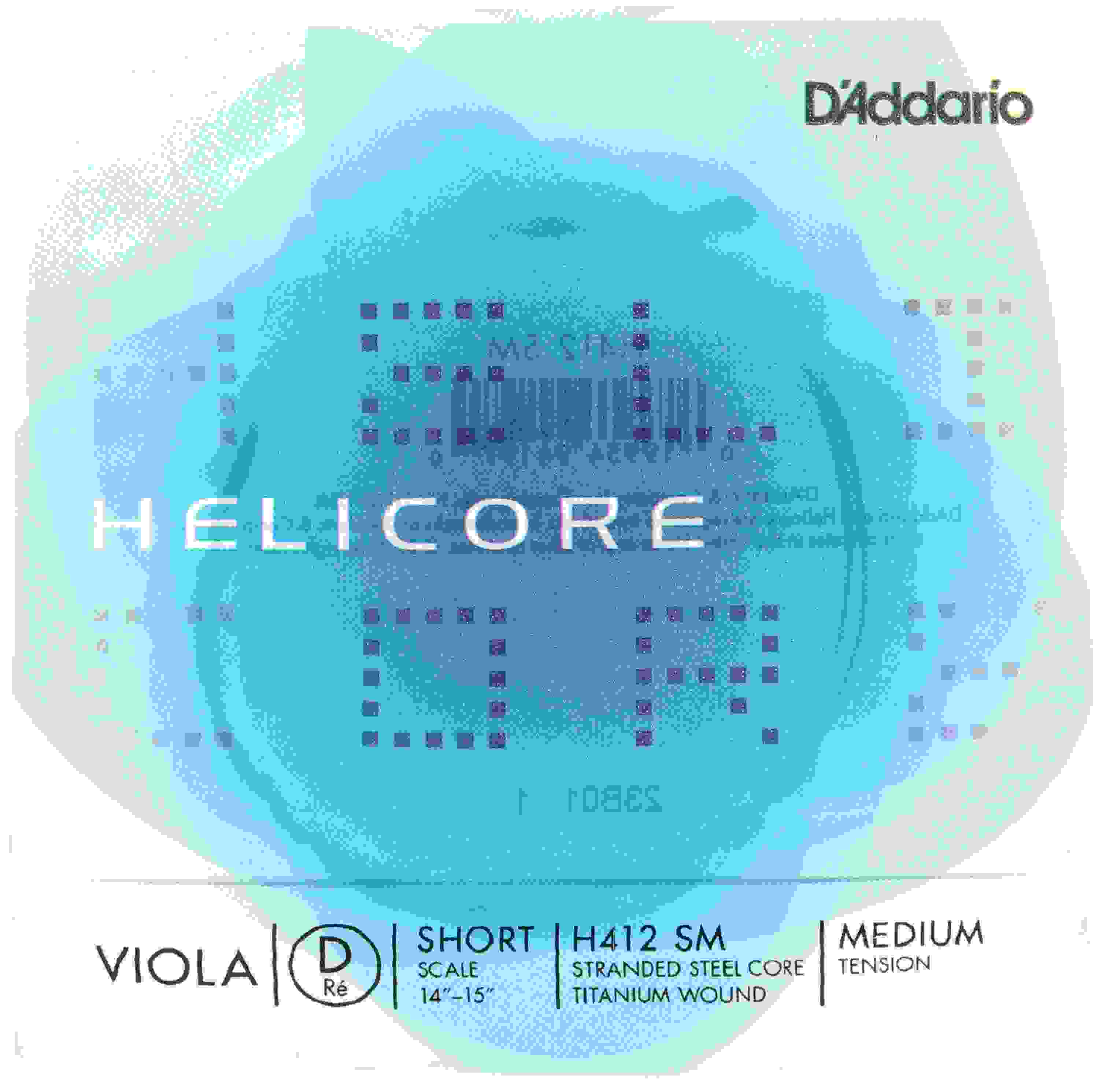 D'Addario H412 SM Helicore Viola D String - Short Scale (14-15 inch ...