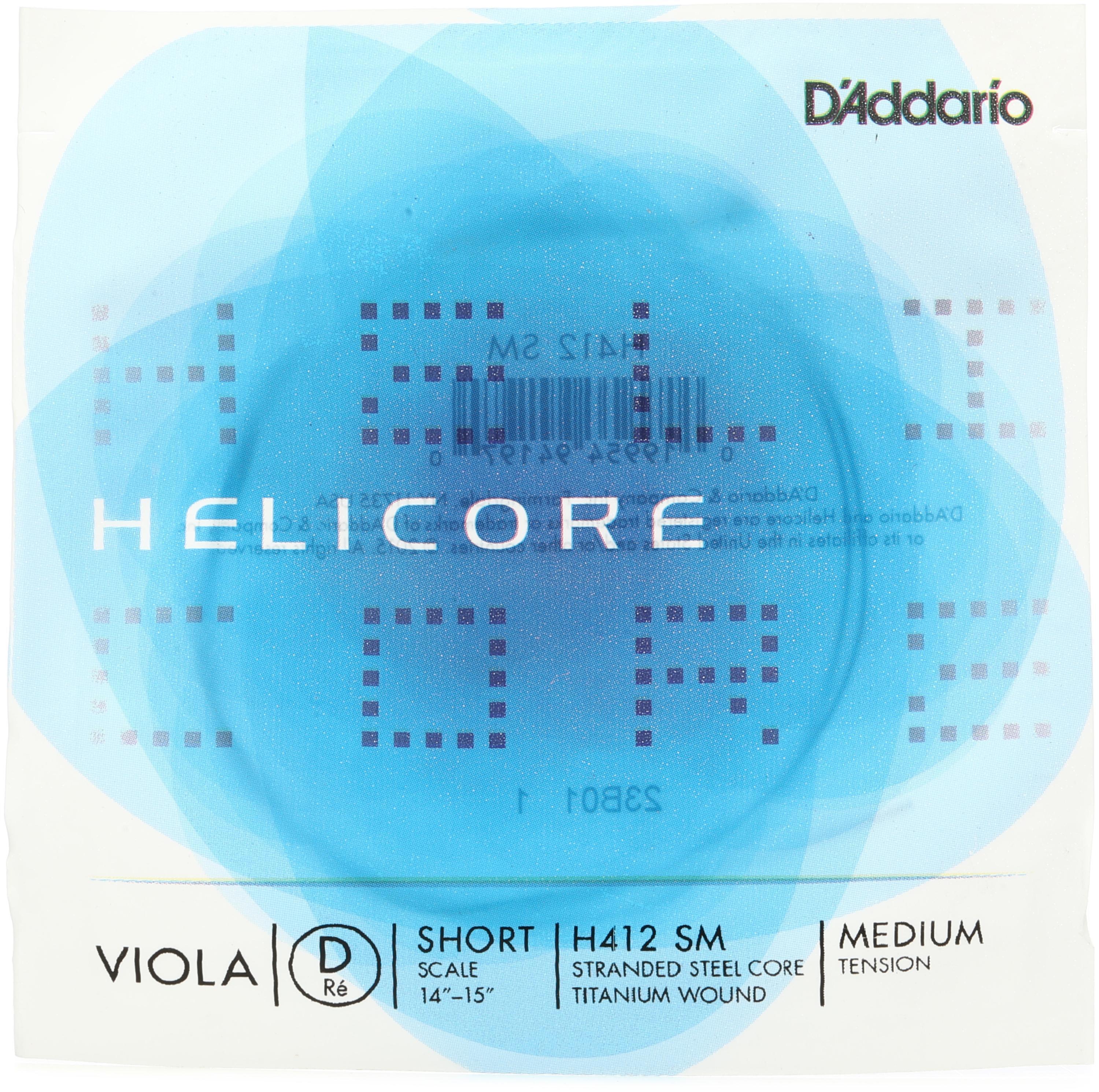 D'Addario H412 SM Helicore Viola D String - Short Scale (14-15 inch ...