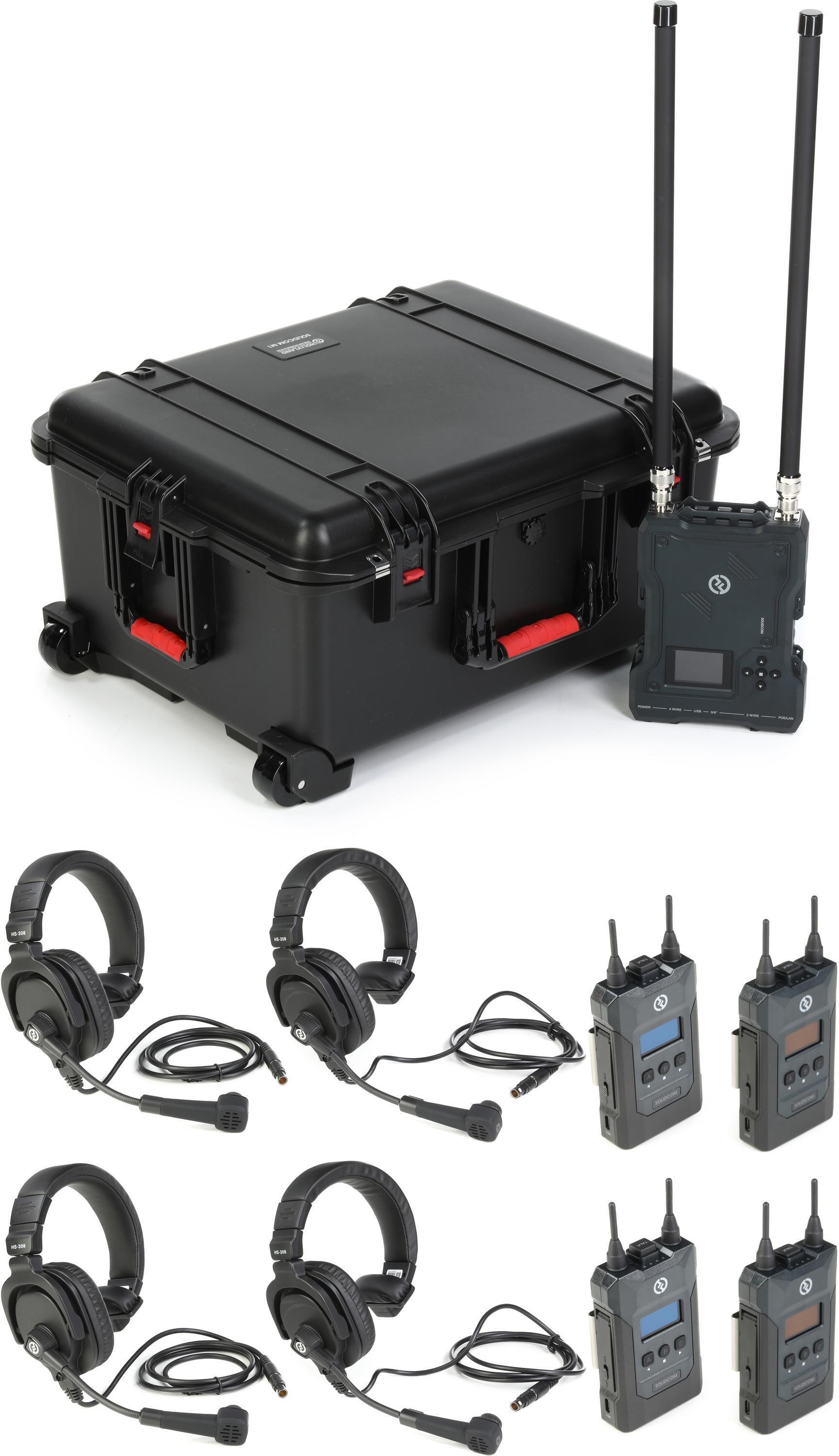 Hollyland Solidcom M1 Wireless Intercom System - 4 Beltpacks and Single ...