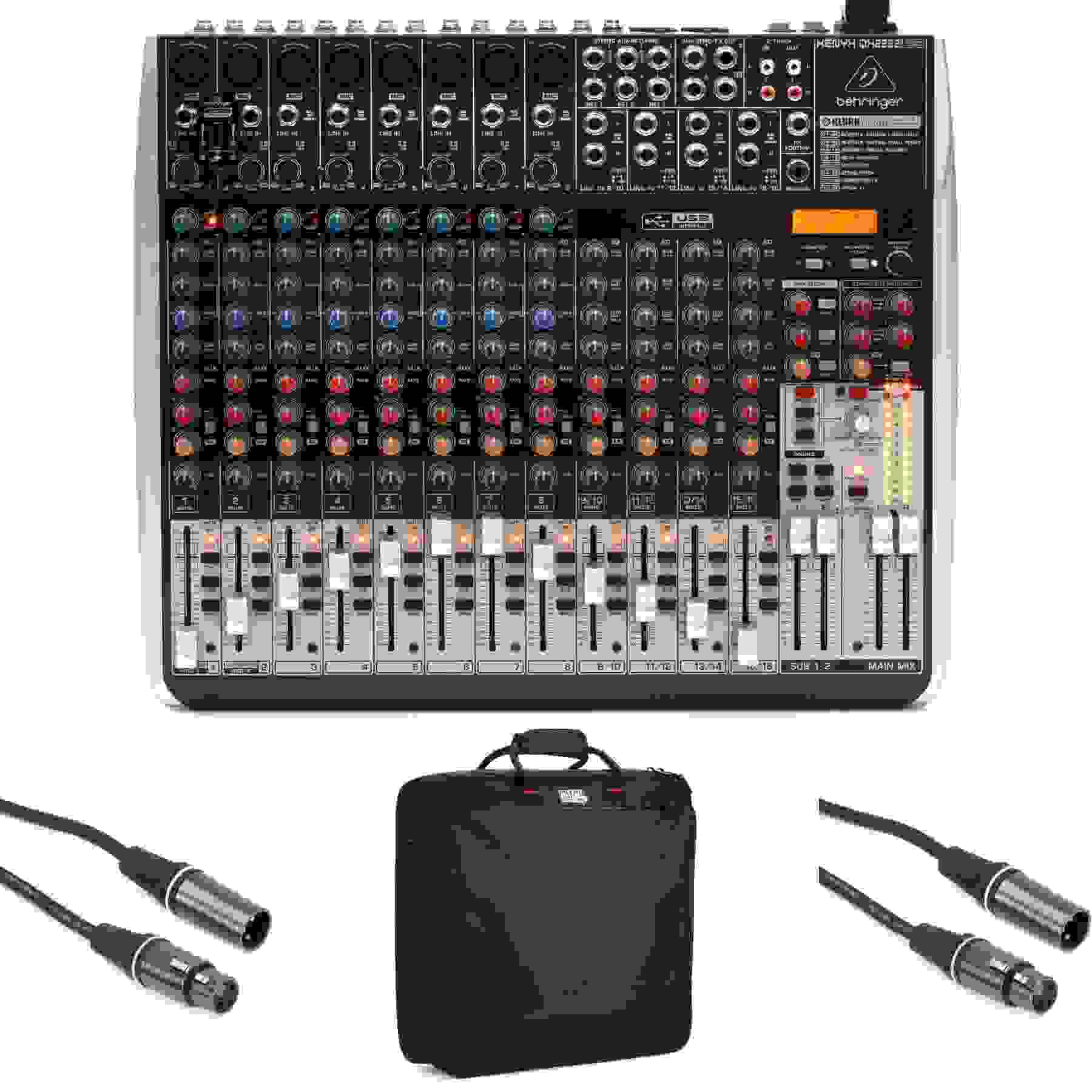 Behringer Xenyx QX2222USB Mixer Bag Bundle | Sweetwater