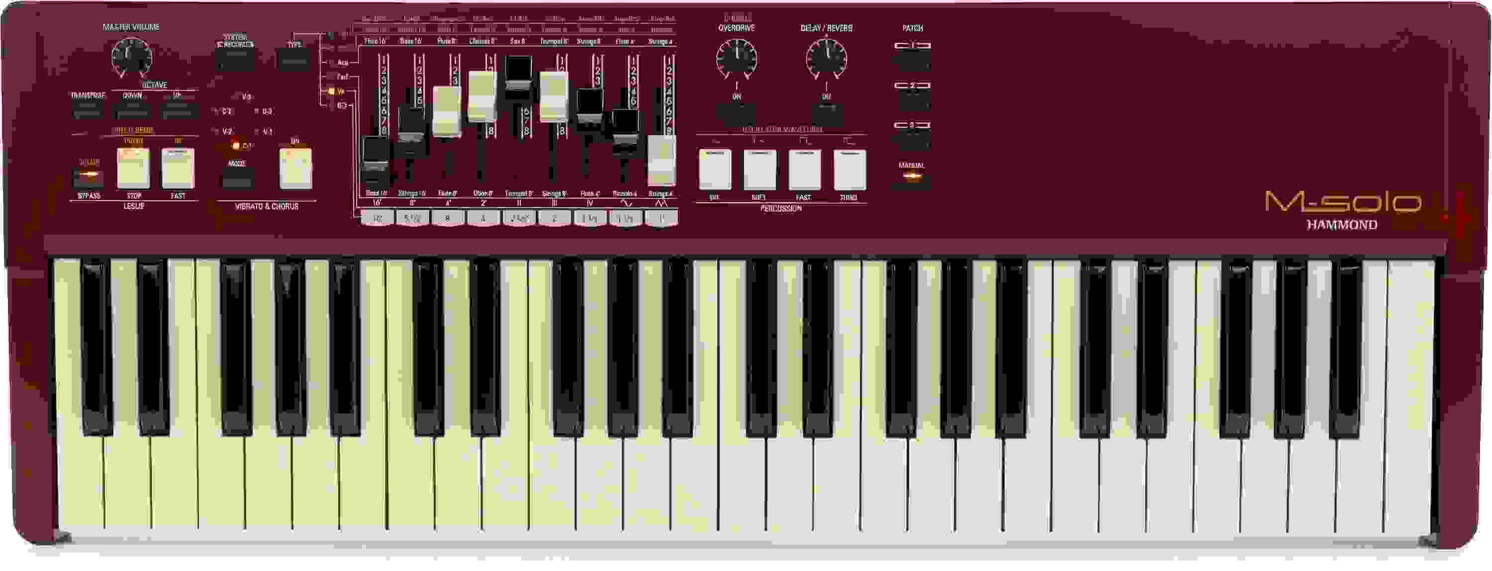Hammond M-Solo Portable Organ - Burgundy | Sweetwater