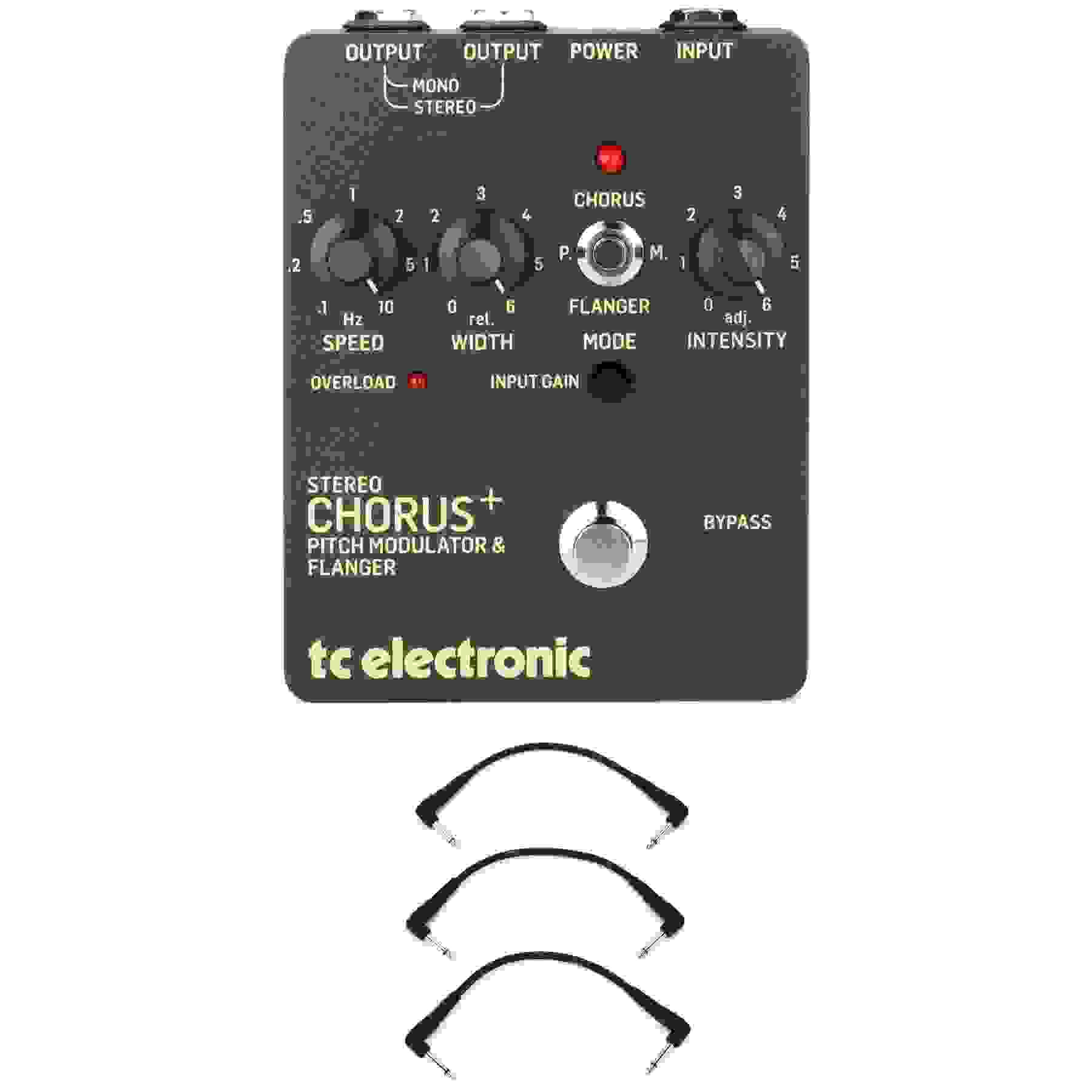 TC Electronic SCF Gold Stereo Chorus Flanger with 3 Patch Cables ...